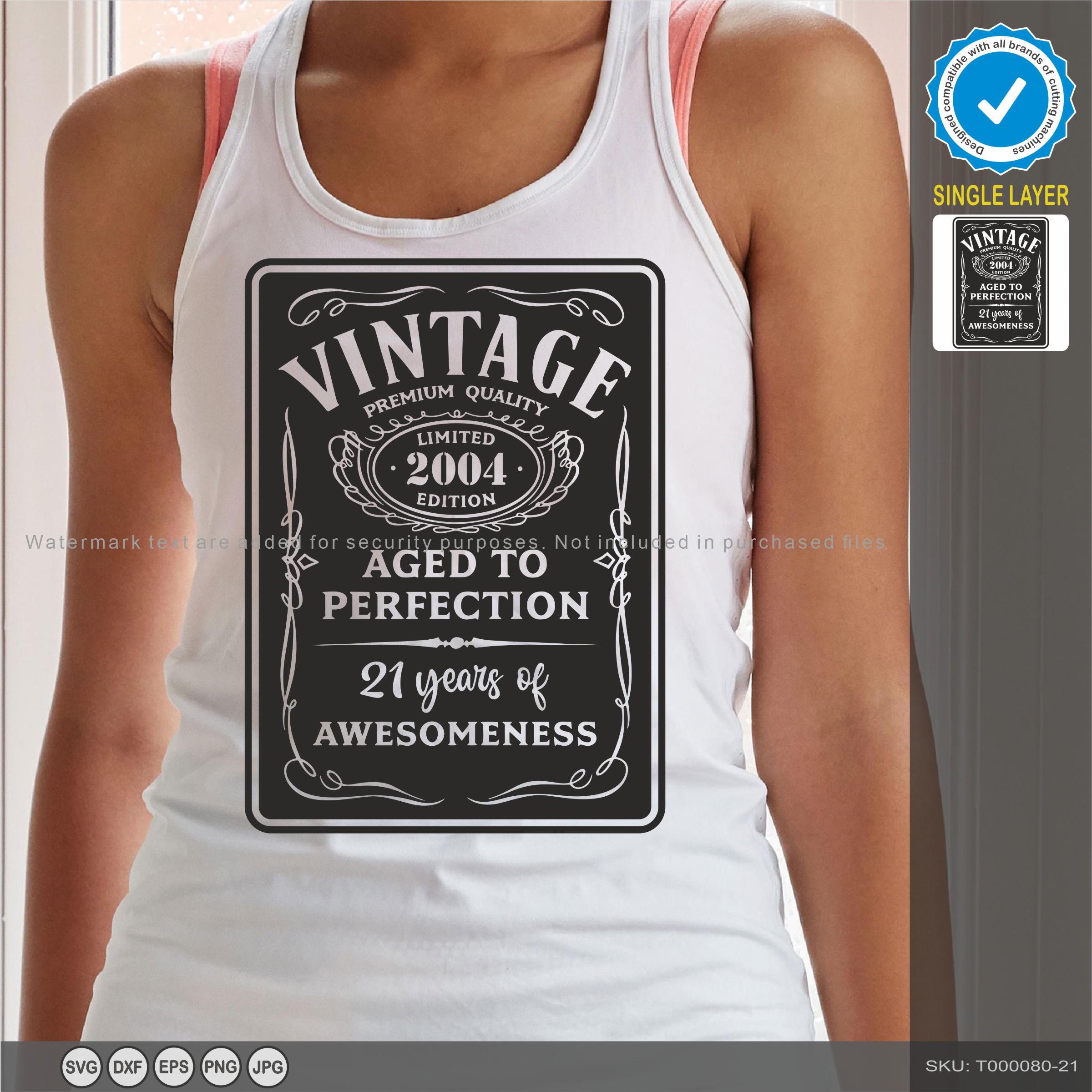 2004 Svg, 21st Birthday Svg, 6-pack 2004 Svg Bundle, Vintage 2004 Svg ...