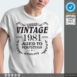 1981 Svg, 44th Birthday Svg, 6-pack 1981 Svg Bundle, Vintage 1981 Svg ...