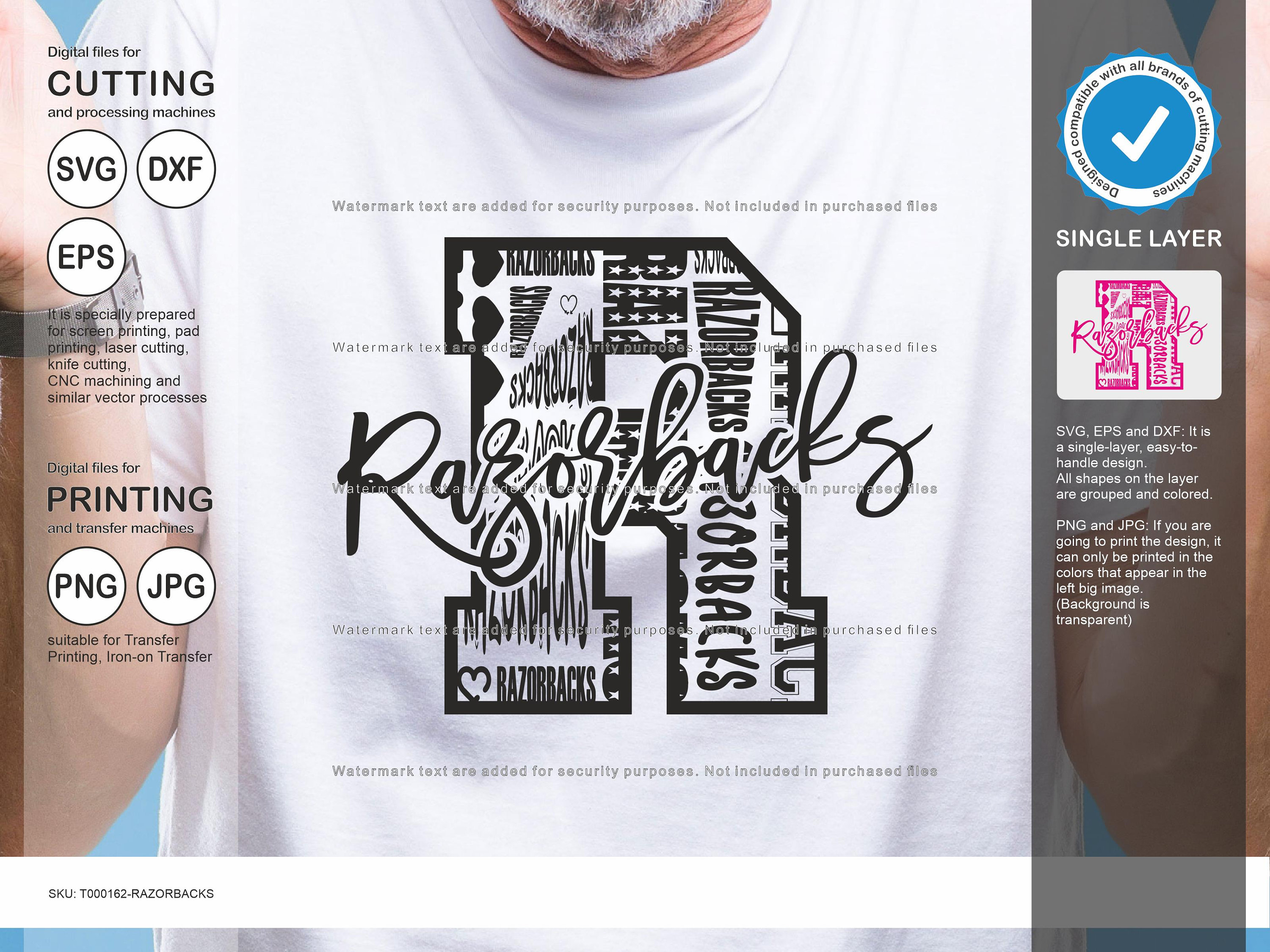 Razorbacks Svg, Razorbacks Typography 4 Sports Svg Mascot Pack ...