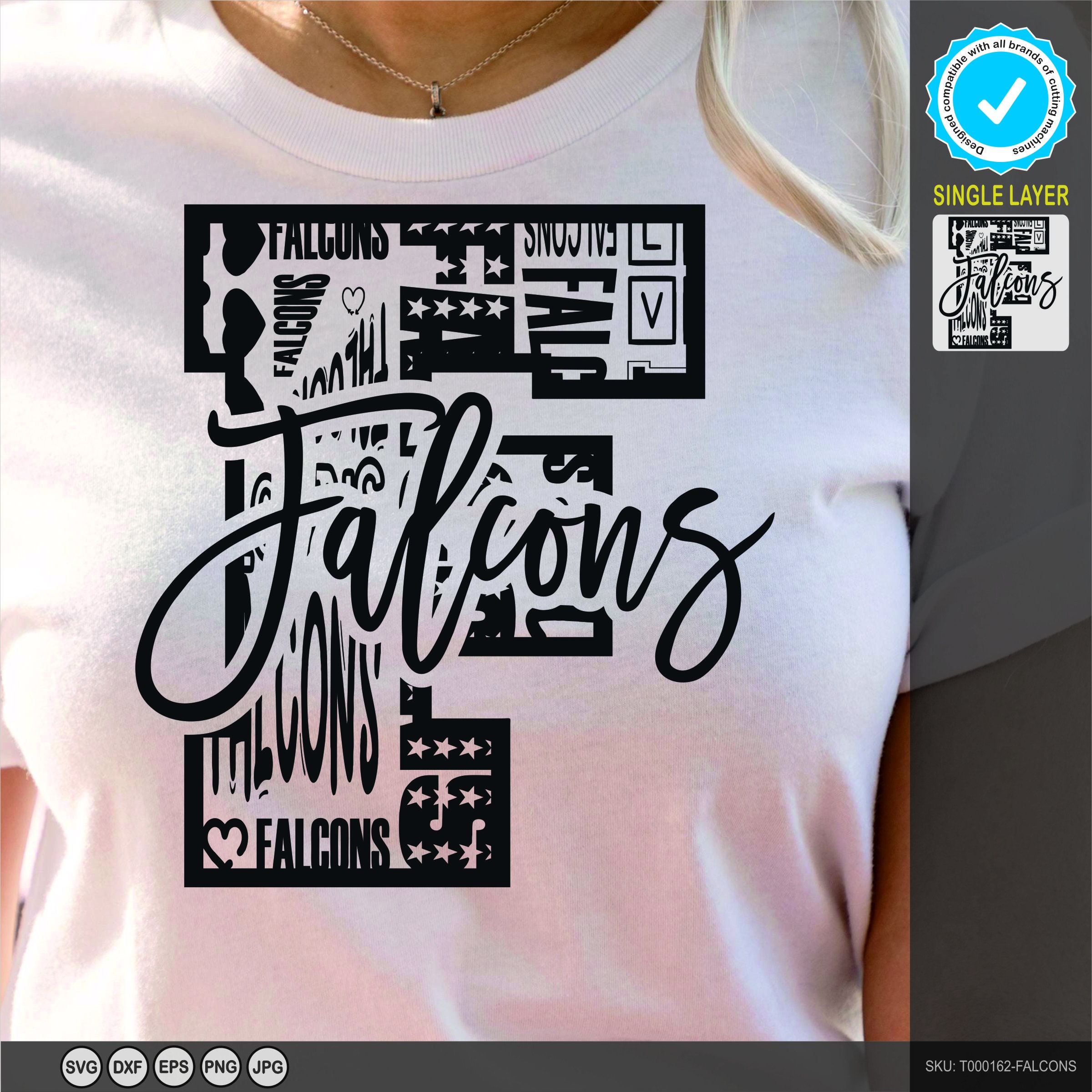 Falcons Svg, Falcons Typography 4 Sports Svg Mascot Pack, Falcons ...