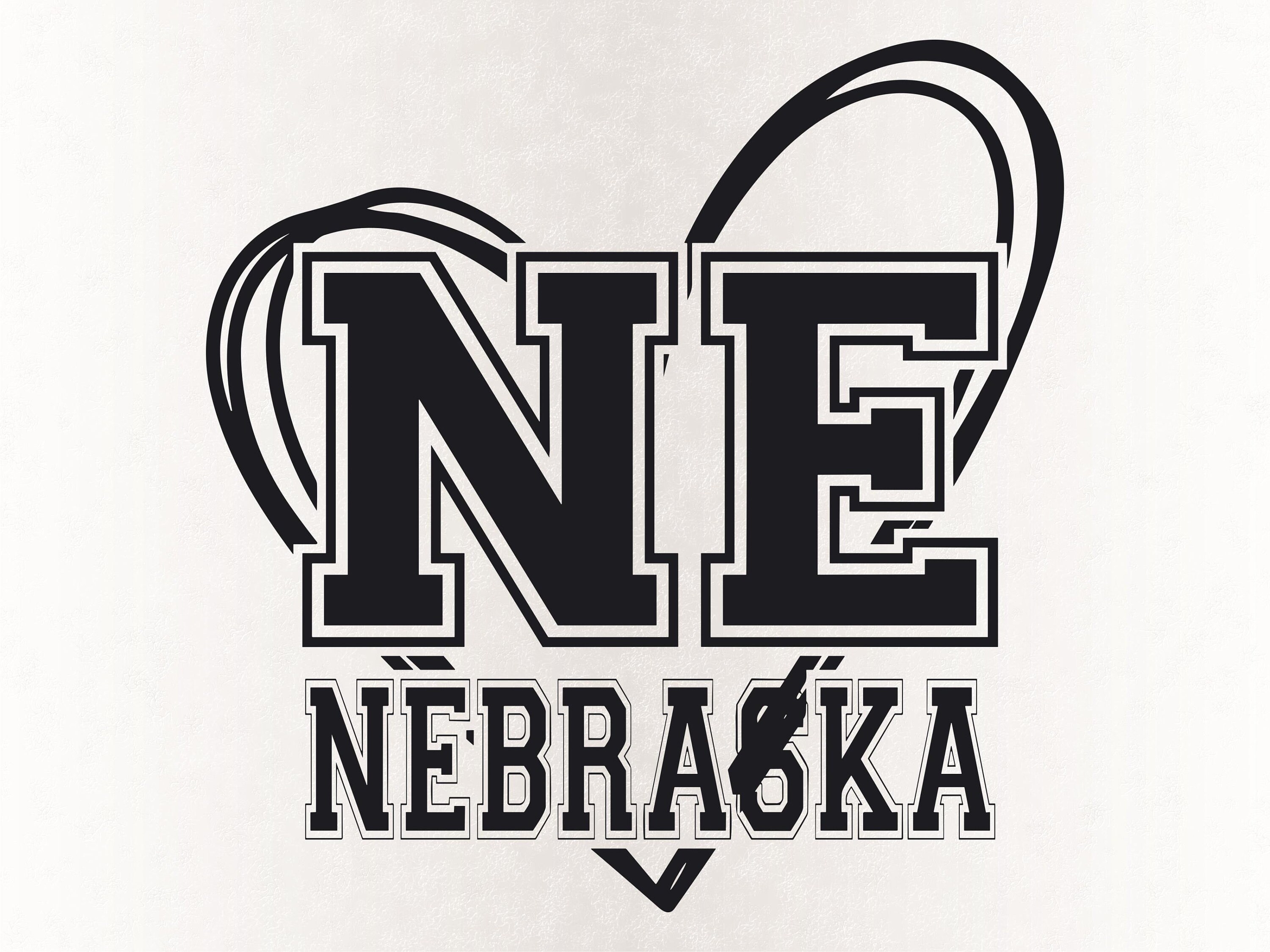 NE Nebraska State Typography Bundle Svg, Nebraska State Bundle Svg ...