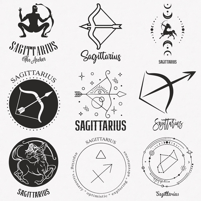 Sagittarius Svg, Archer Zodiac Symbol Svg, Sagittarius Zodiac Sign Svg ...