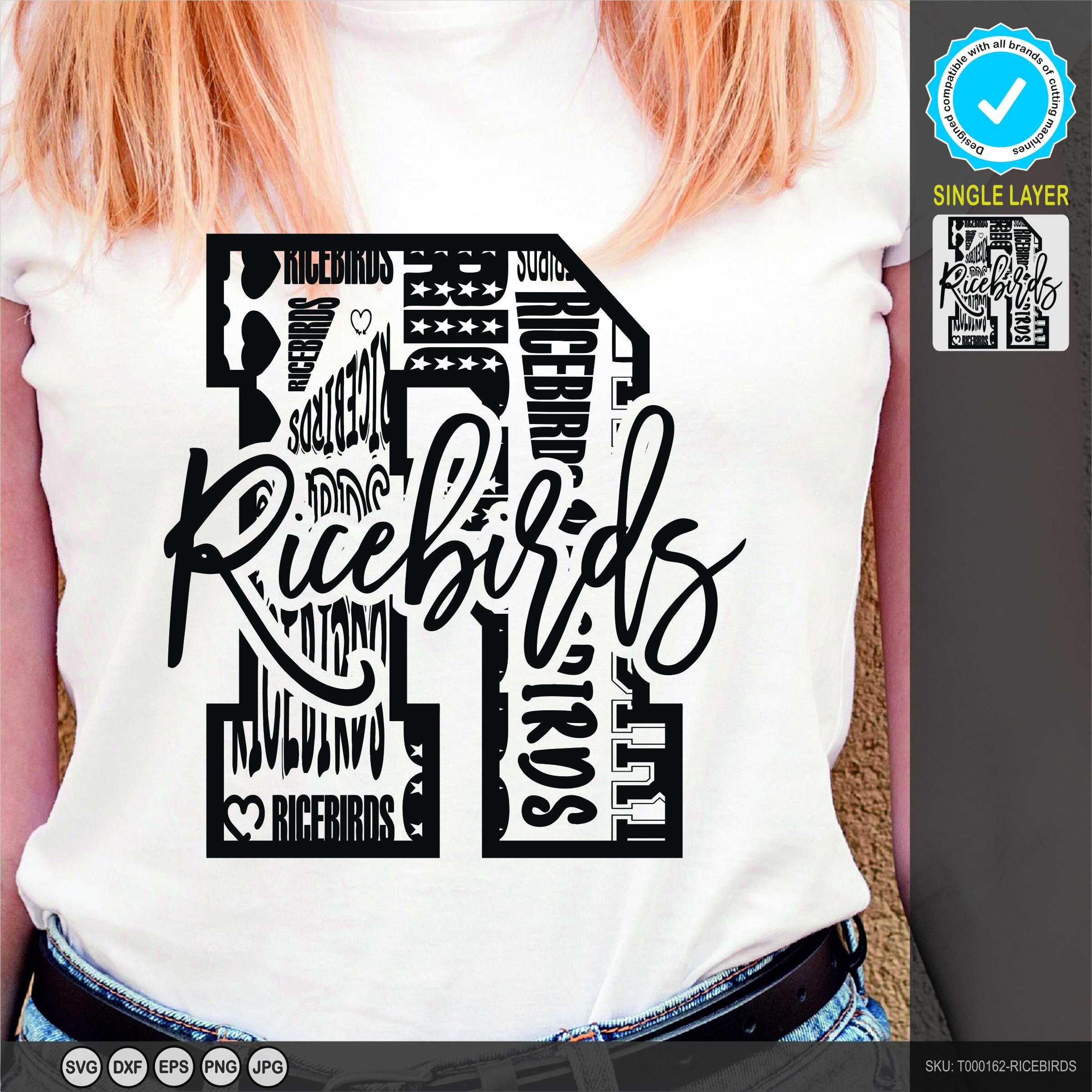 Ricebirds Svg, Ricebirds Typography 4 Sports Svg Mascot Pack, Ricebirds ...