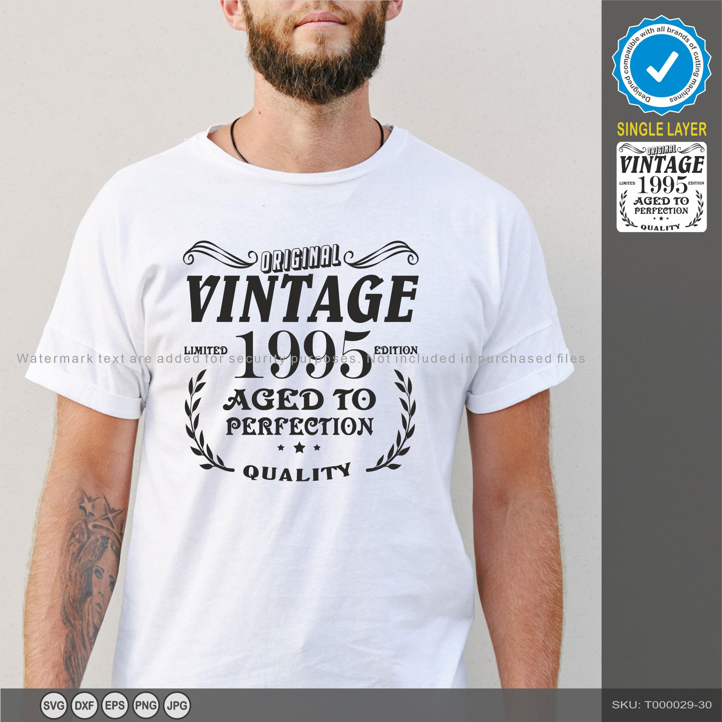 1995 Svg, 30th Birthday Svg, 6-pack 1995 Svg Bundle, Vintage 1995 Svg ...