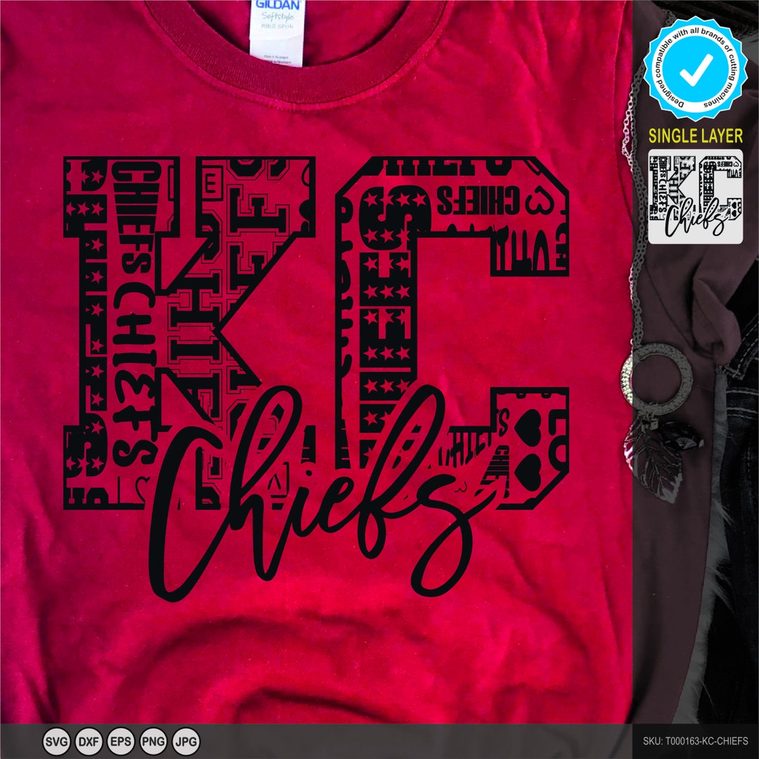 Chiefs Svg, Kc Typography Svg Mascot Design, Chiefs Typography Svg Cut ...