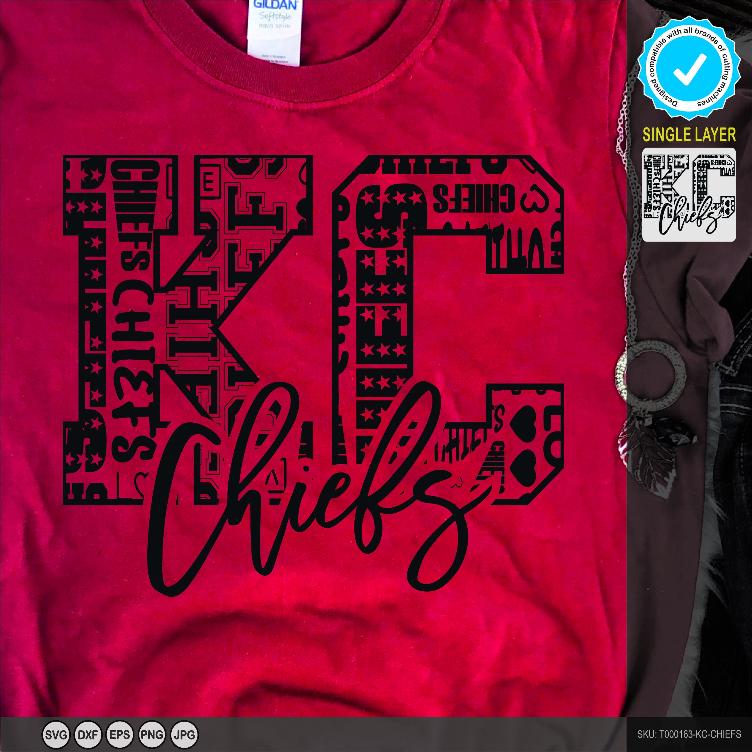 Chiefs Svg, Kc Typography Svg Mascot Design, Chiefs Typography Svg Cut ...