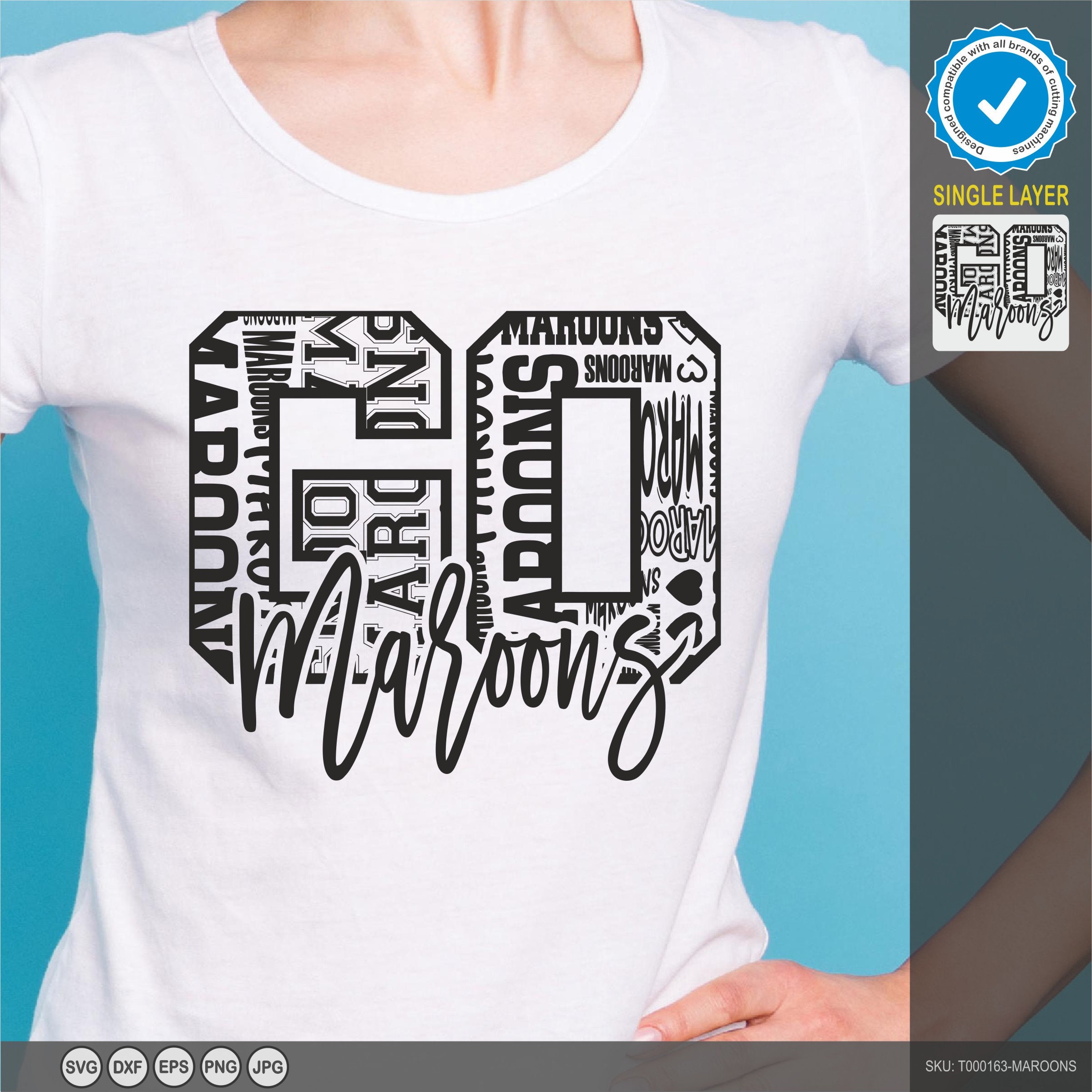 Maroons Svg, Maroons Typography 4 Sports Svg Mascot Pack, Maroons ...