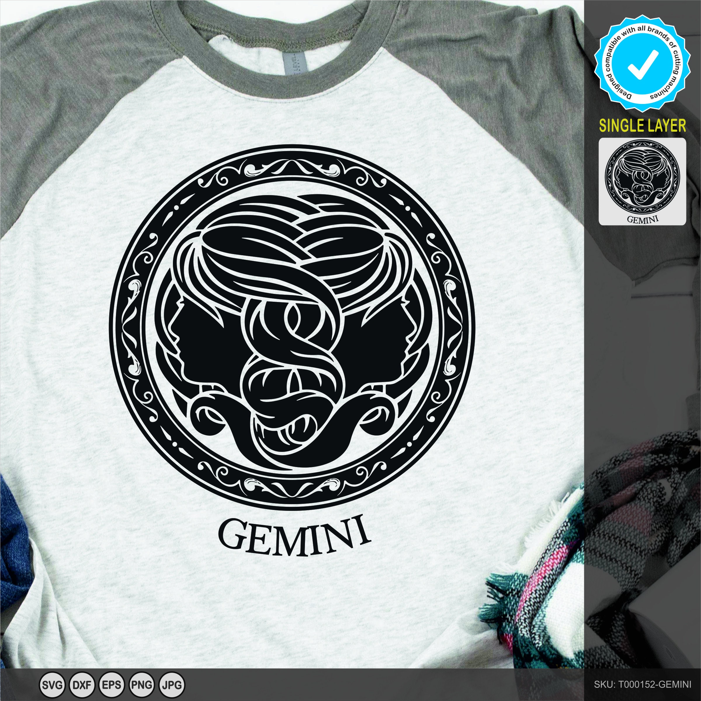 Gemini Svg, Twins Zodiac Symbol Svg, Gemini Zodiac Sign Svg, 9-pack ...