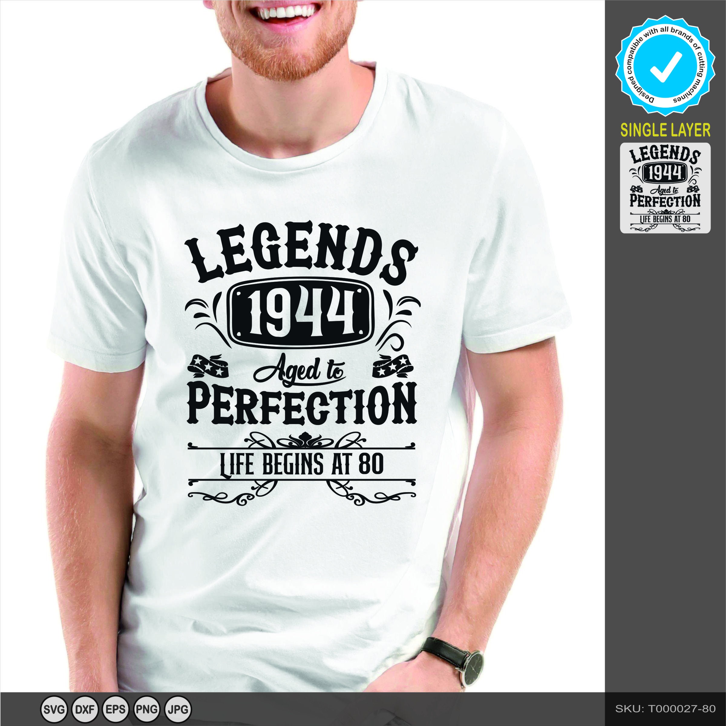 1944 Svg, 80th Birthday Svg, 6-pack 1944 Svg Bundle, Vintage 1944 Svg ...