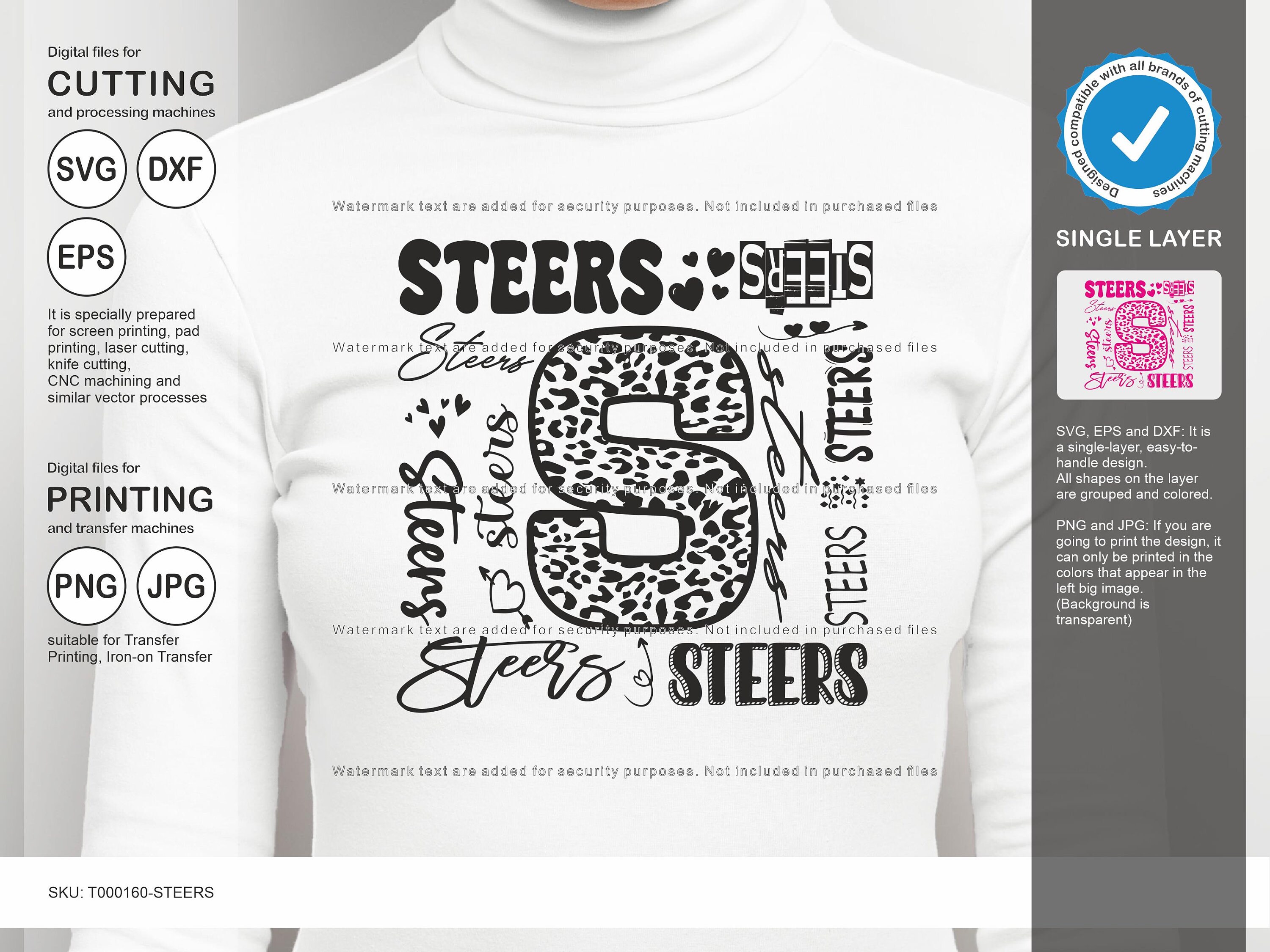 Steers Svg, Steers Typography 4 Sports Svg Mascot Pack, Steers ...