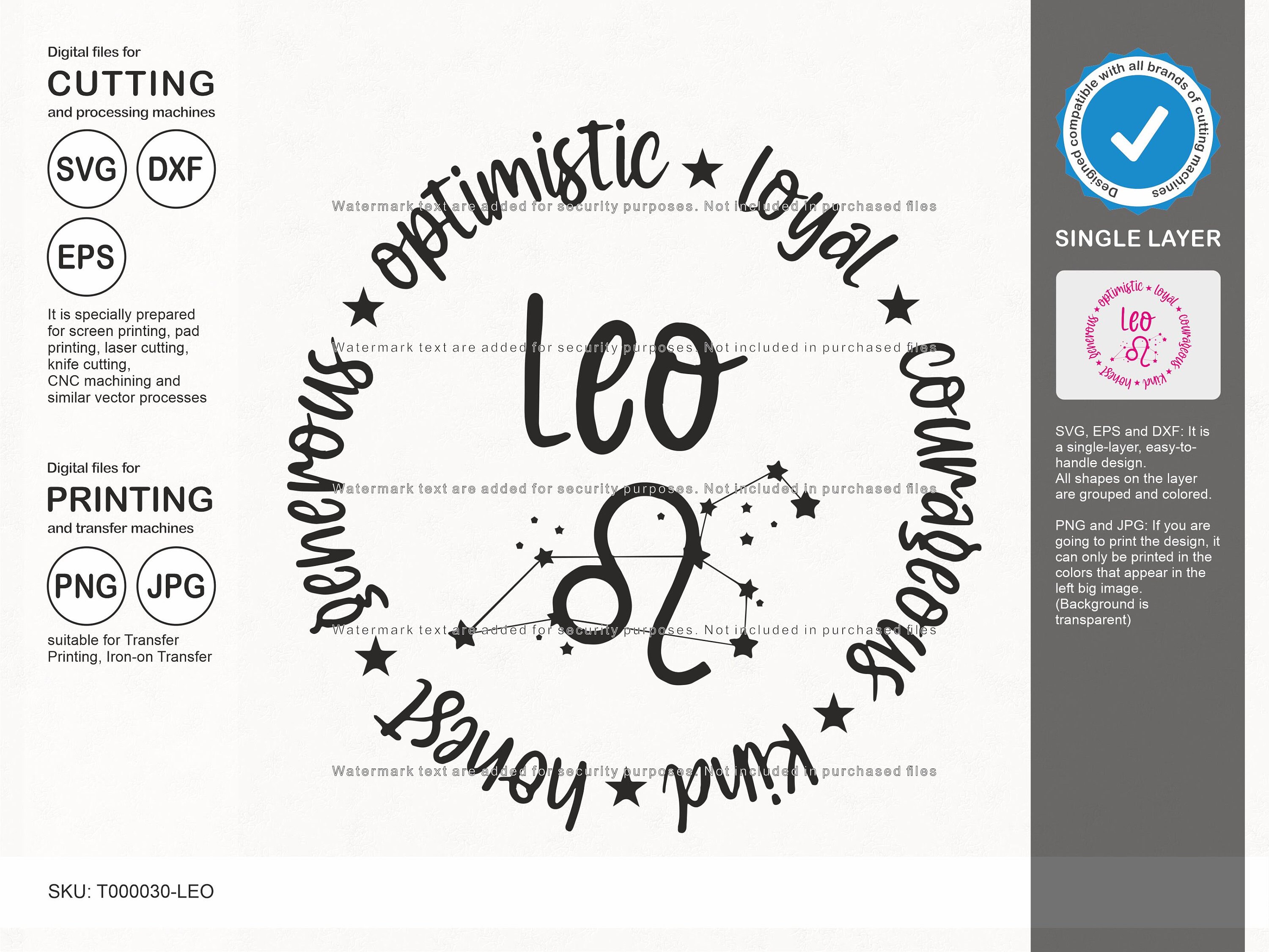 Leo Svg Lion Zodiac Symbol Svg Leo Zodiac Sign Svg 9-pack - Etsy