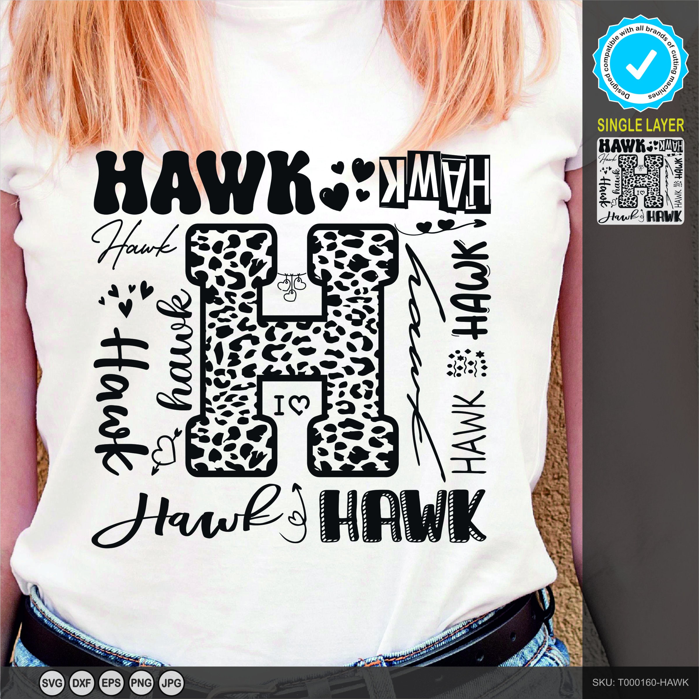 Hawk Svg, Hawk Typography 4 Sports Svg Mascot Pack, Hawk Typography Svg ...