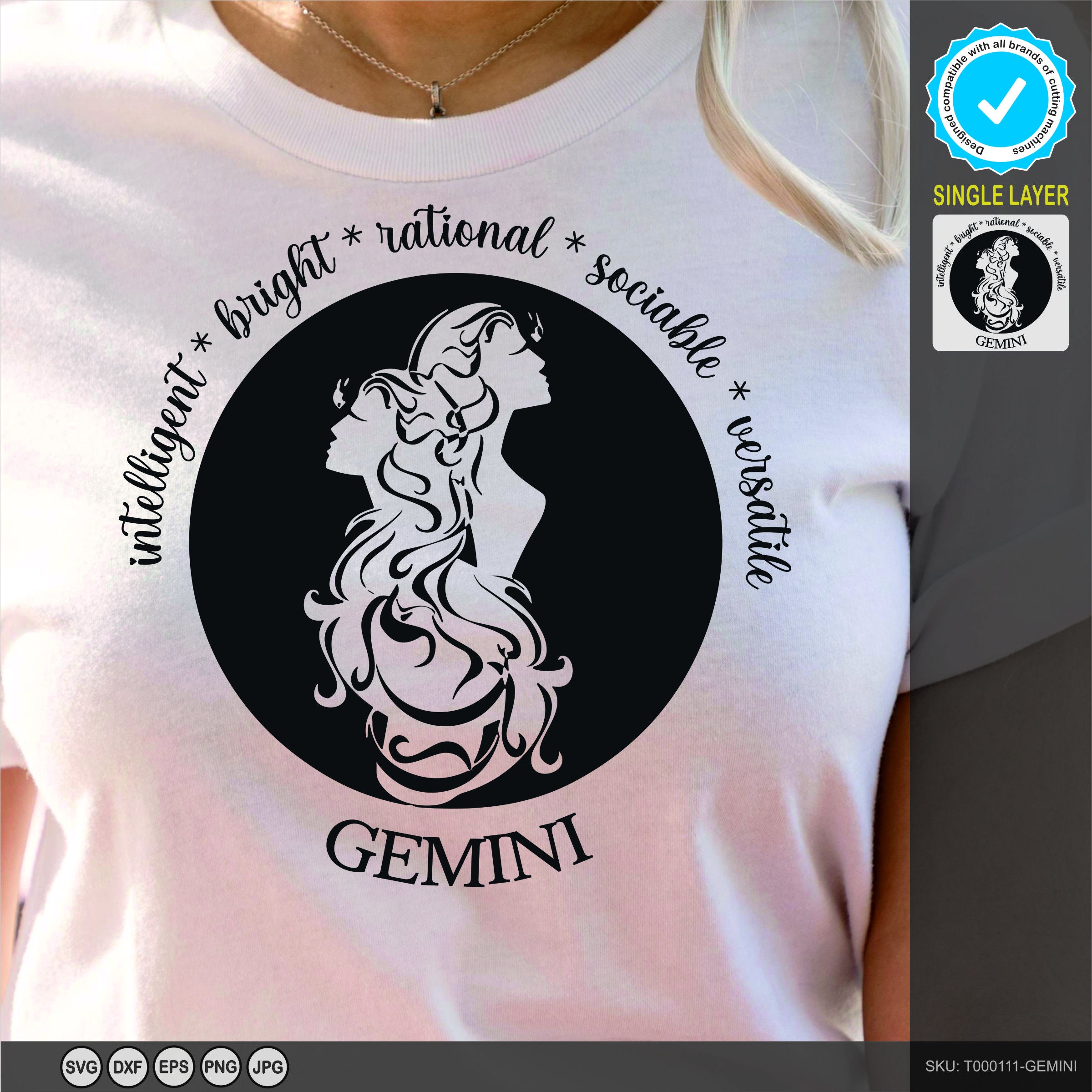 Gemini Svg, Twins Zodiac Symbol Svg, Gemini Zodiac Sign Svg, 9-pack ...