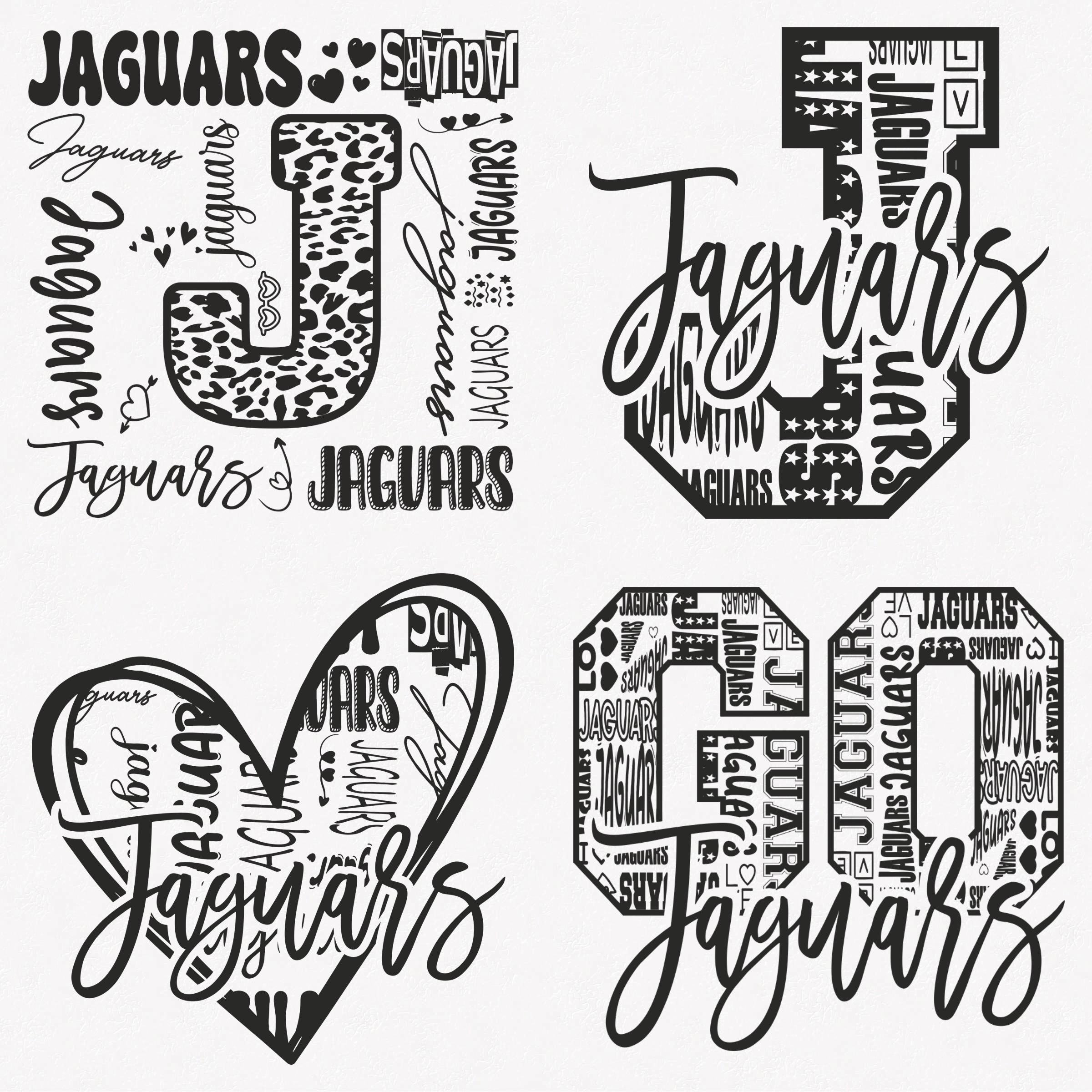 Jaguars Svg, Jaguars Typography 4 Sports Svg Mascot Pack, Jaguars ...