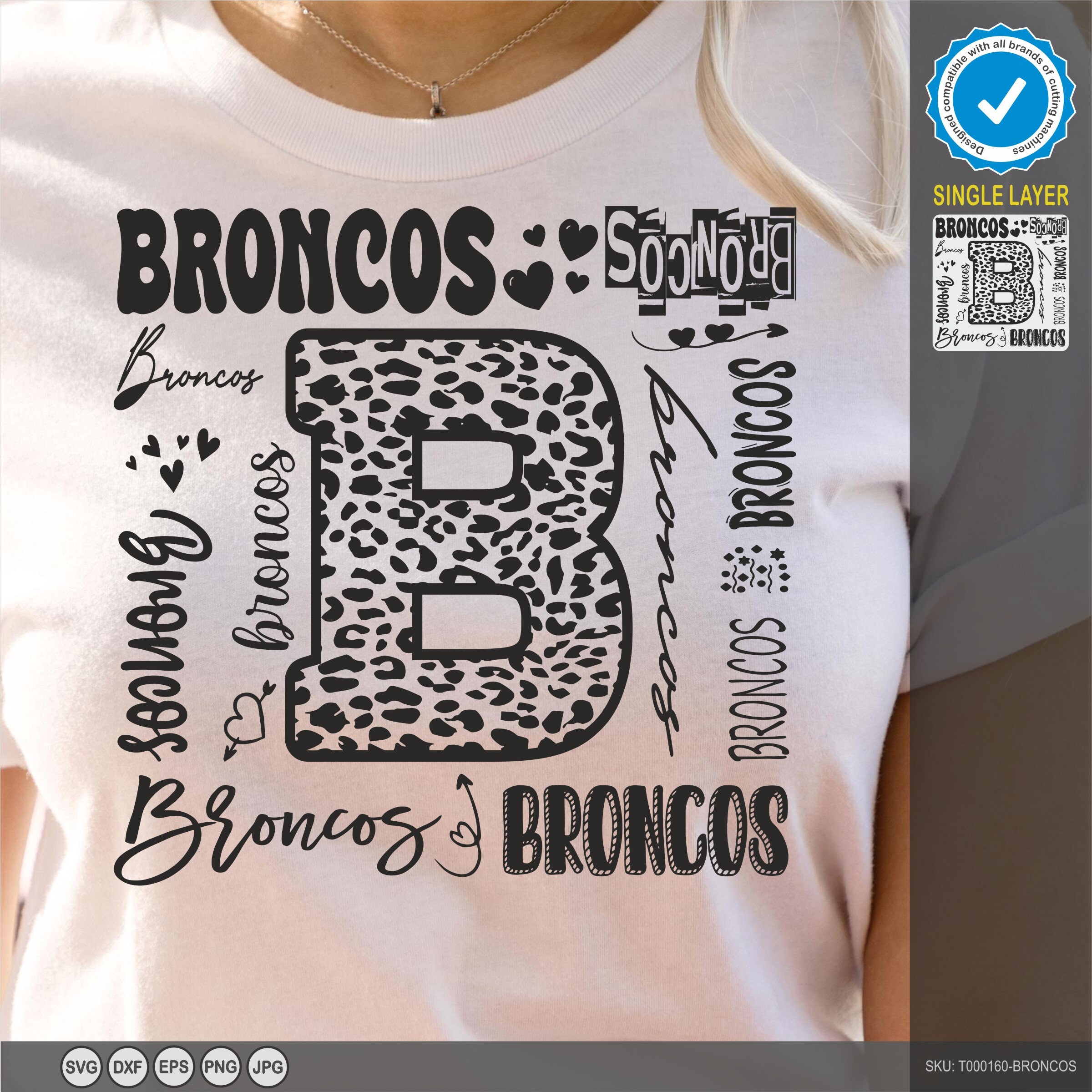 Broncos Svg, Broncos Typography 4 Sports Svg Mascot Pack, Broncos ...