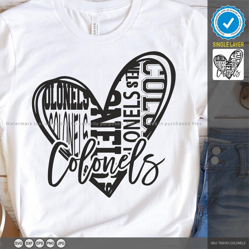 Colonels Svg, Colonels Typography 4 Sports Svg Mascot Pack, Colonels ...