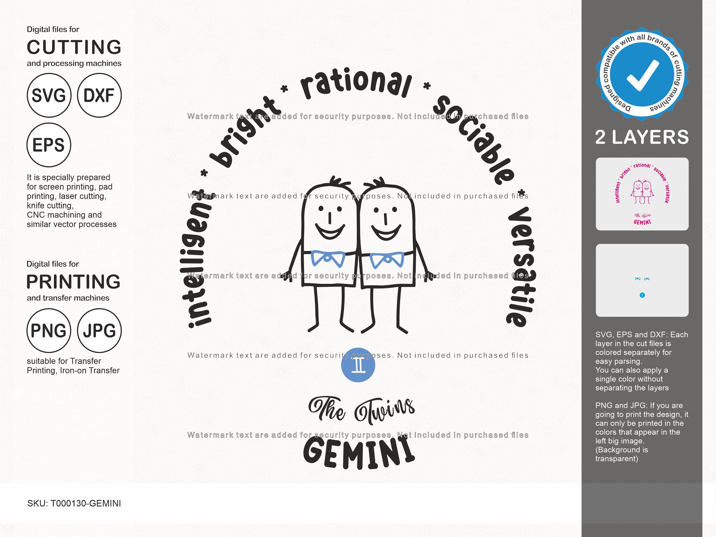 Gemini Svg Twins Zodiac Symbol Svg Gemini Zodiac Sign Svg - Etsy