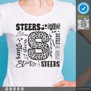 Steers Svg, Steers Typography 4 Sports Svg Mascot Pack, Steers ...