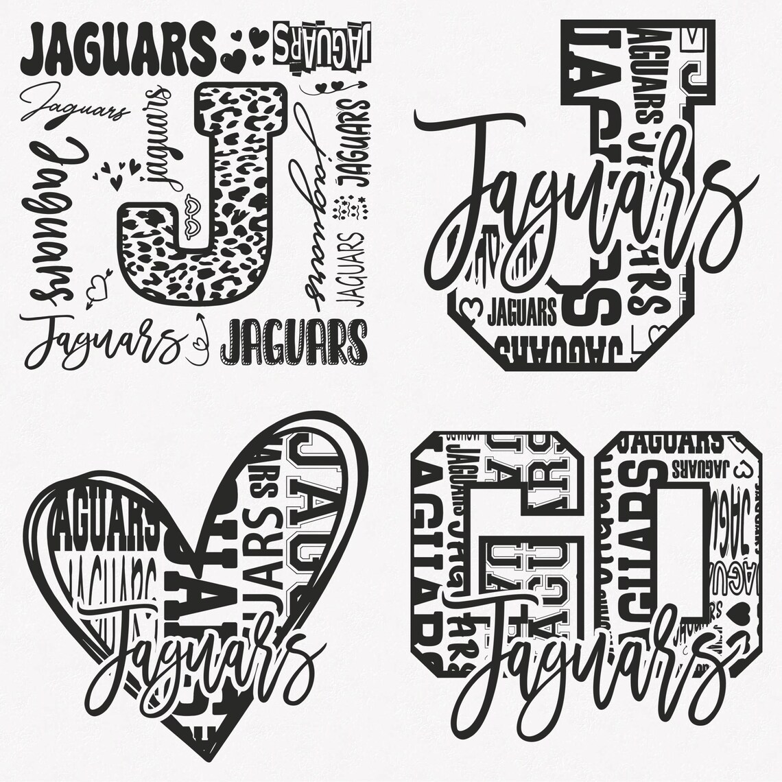 Jaguars Svg, Jaguars Typography 4 Sports Svg Mascot Pack, Jaguars ...