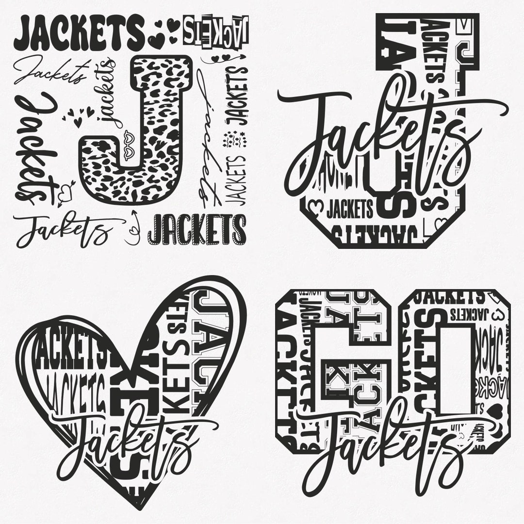 Jackets Svg, Jackets Typography 4 Sports Svg Mascot Pack, Jackets ...