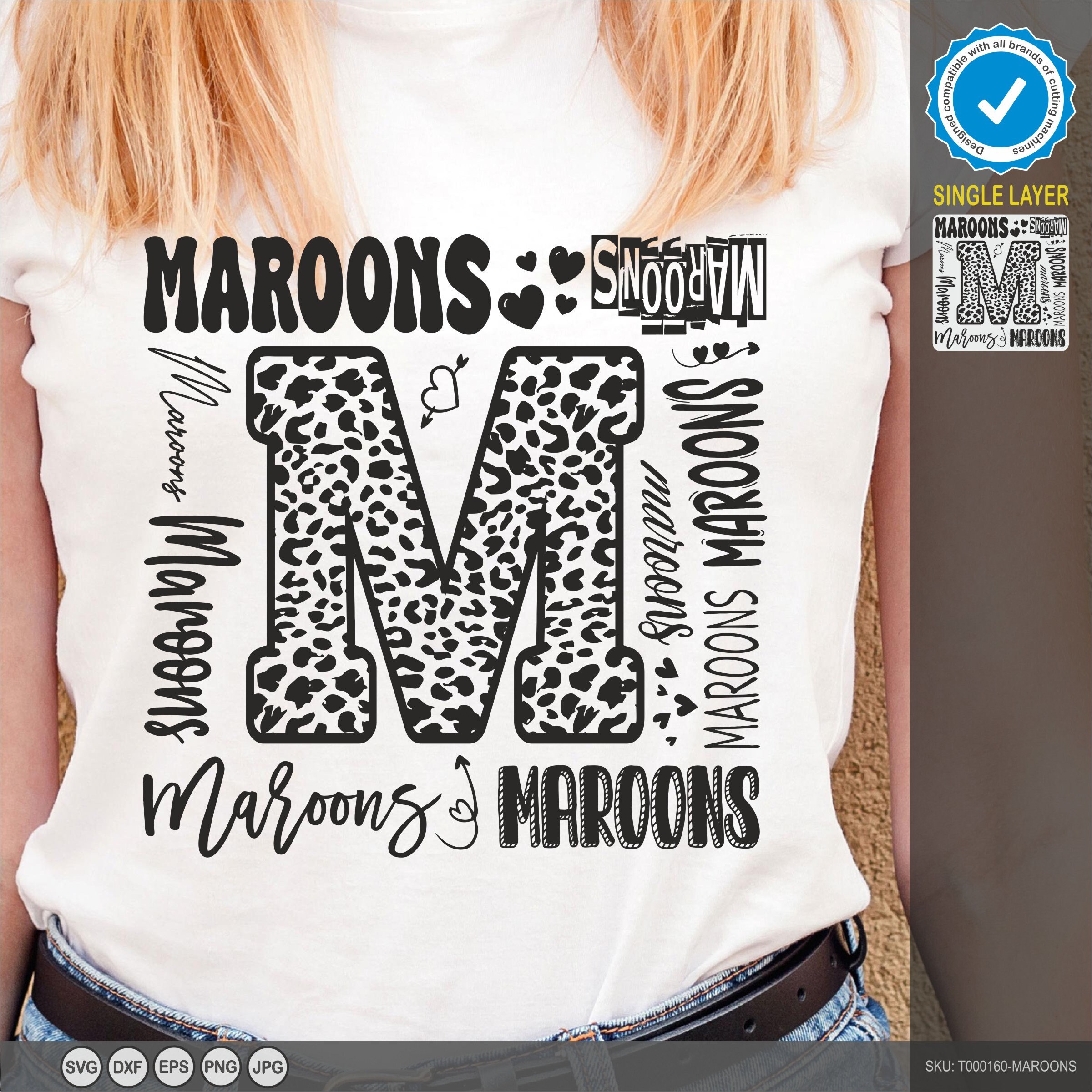 Maroons Svg, Maroons Typography 4 Sports Svg Mascot Pack, Maroons ...