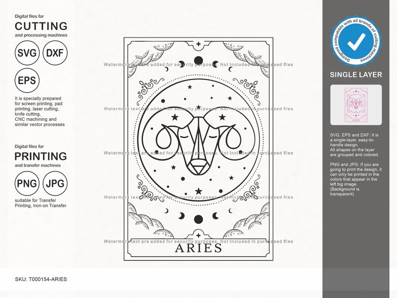 Aries Svg, Ram Zodiac Symbol Svg, Aries Zodiac Sign Svg, 9-pack Aries ...