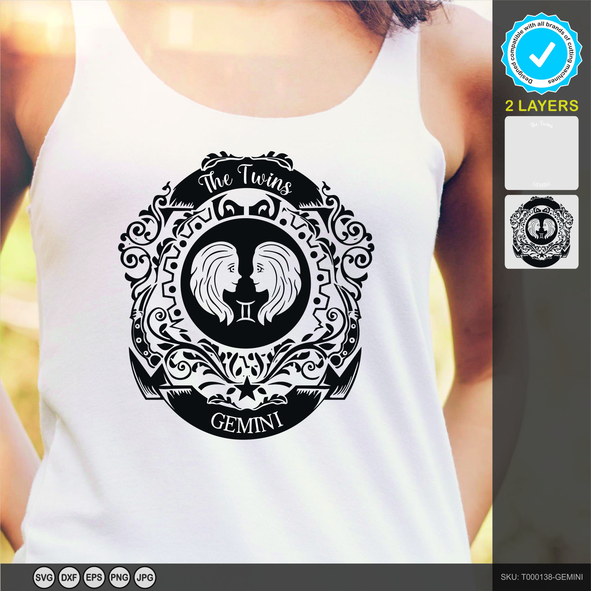 Gemini Svg, Twins Zodiac Symbol Svg, Gemini Zodiac Sign Svg, 9-pack ...