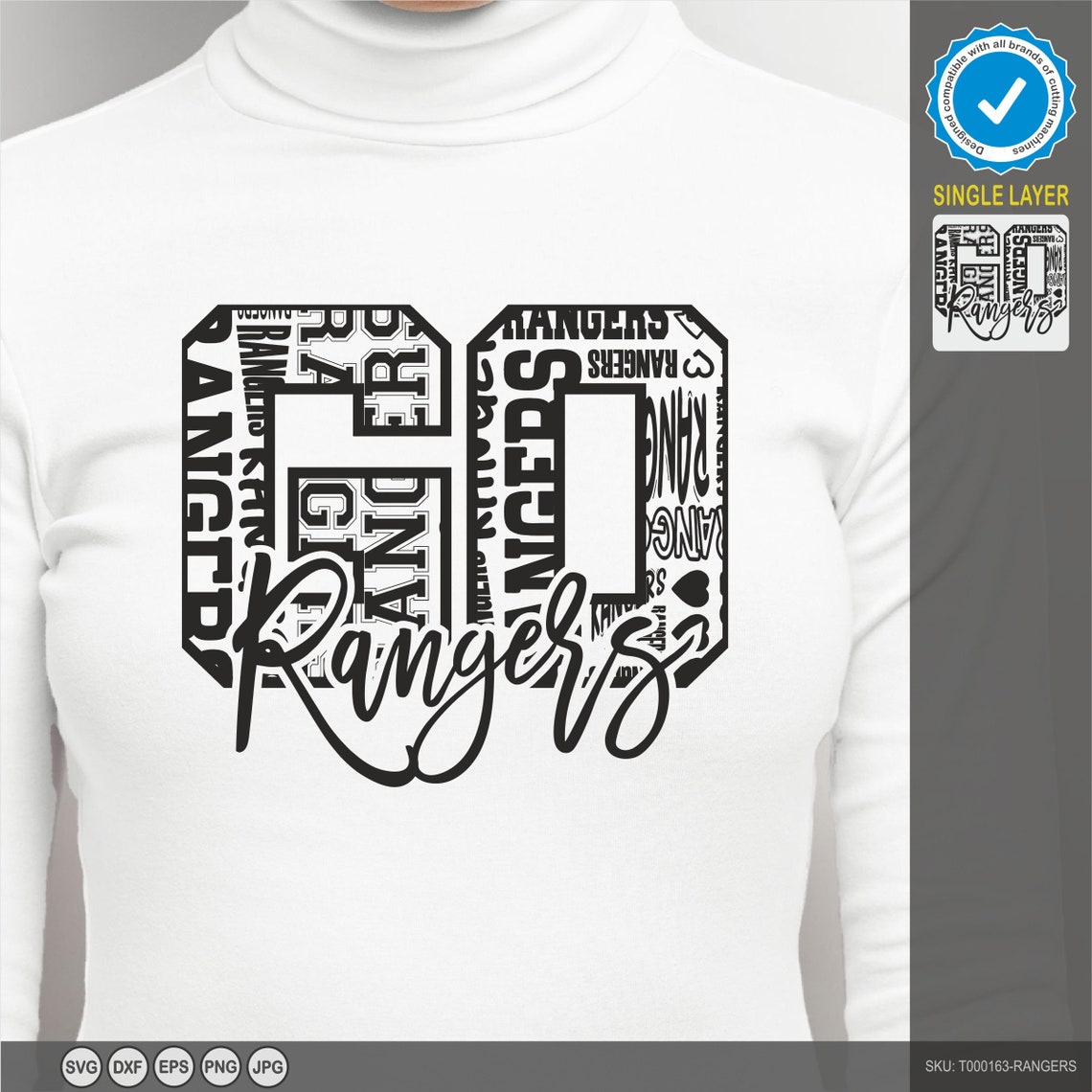 Rangers Svg, Rangers Typography 4 Sports Svg Mascot Pack, Rangers ...