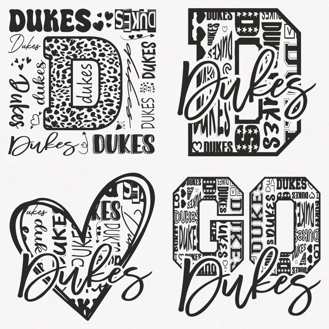 Dukes Svg, Dukes Typography 4 Sports Svg Mascot Pack, Dukes Typography ...
