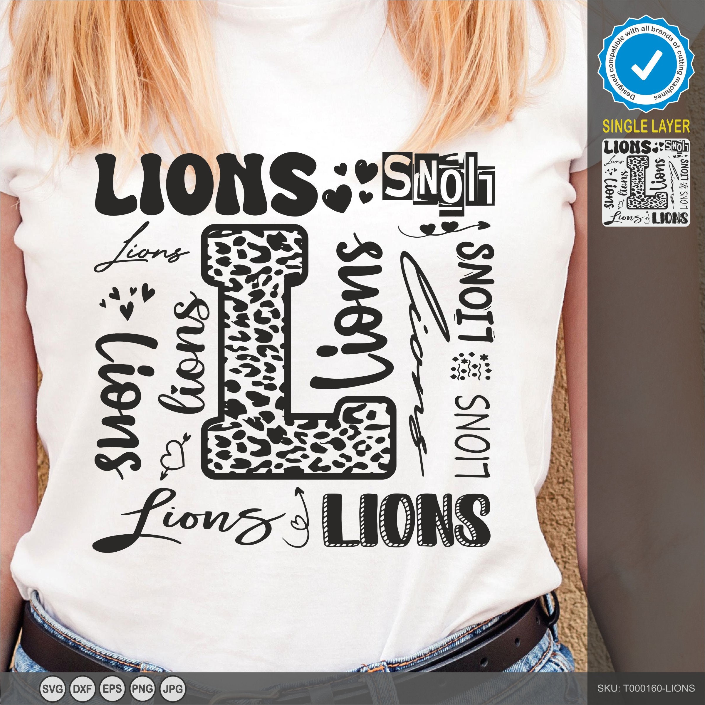 Lions Svg, Lions Typography 4 Sports Svg Mascot Pack, Lions Typography ...