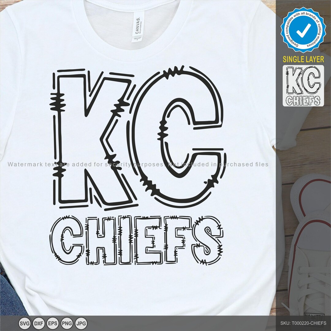 Kc Svg, Chiefs Football Svg Mascot Design, Kc Svg Cut File, Kc Football ...