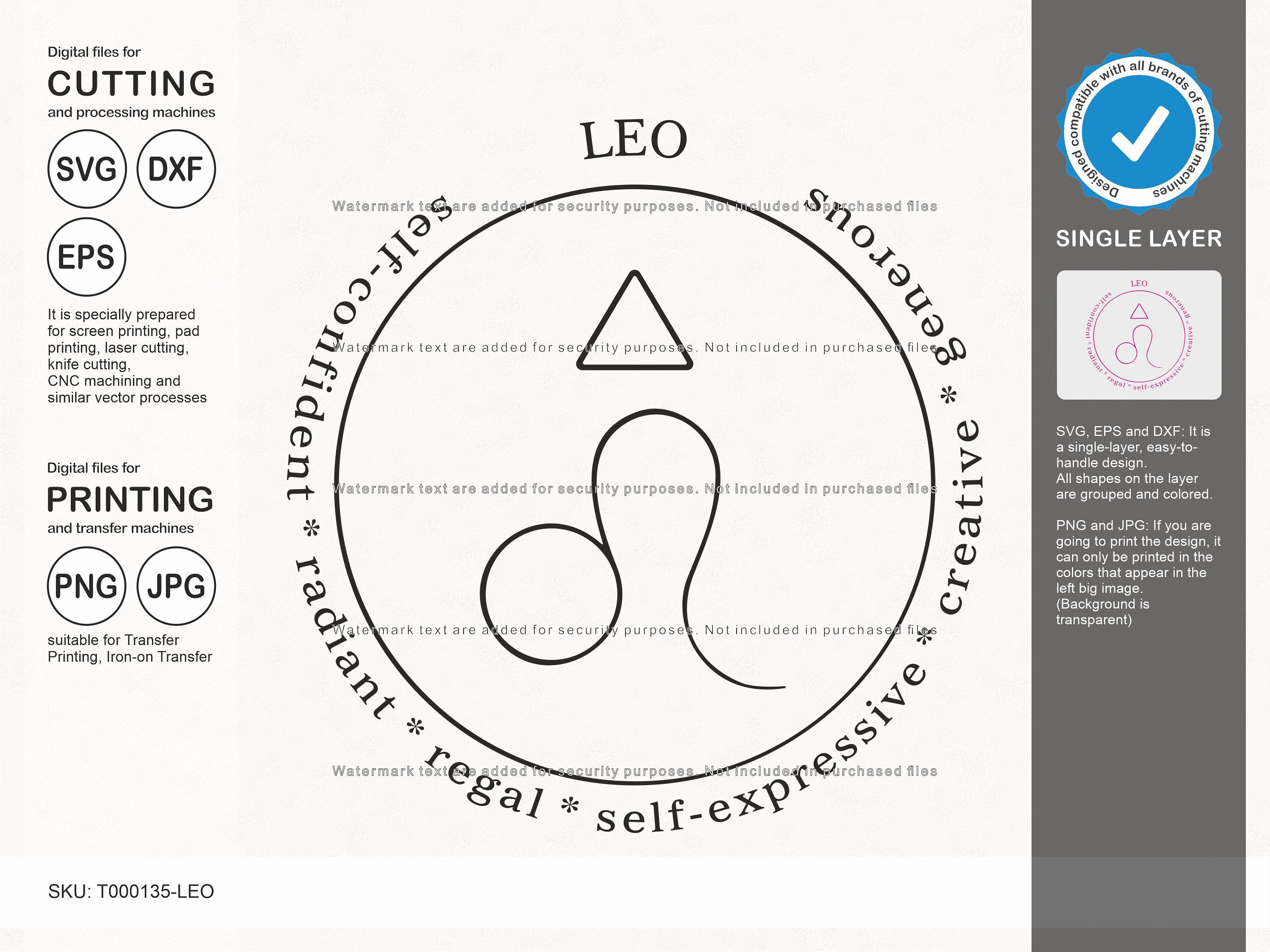 Leo Svg Lion Zodiac Symbol Svg Leo Zodiac Sign Svg 9-pack - Etsy