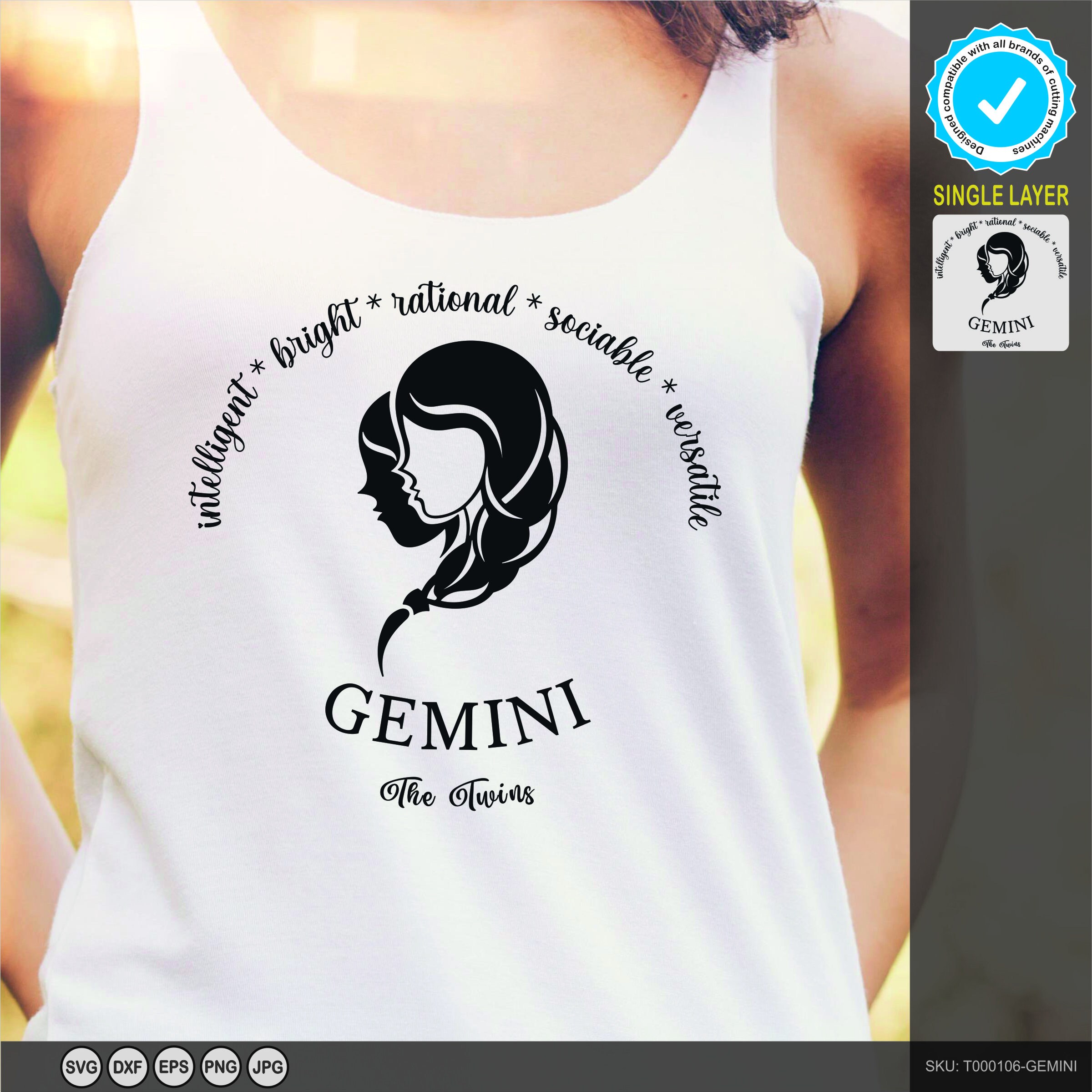 Gemini Svg, Twins Zodiac Symbol Svg, Gemini Zodiac Sign Svg, 9-pack ...