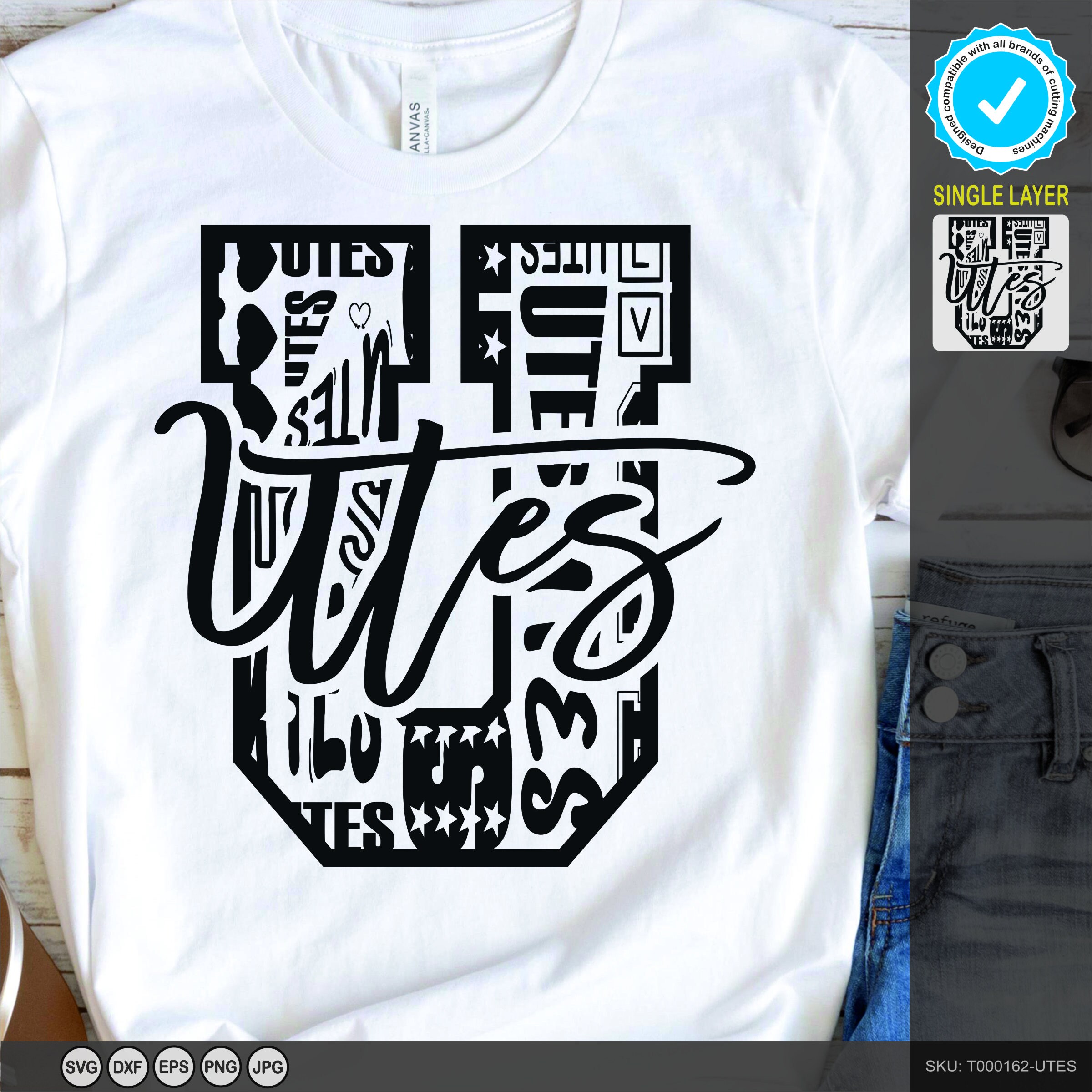 Utes Svg, Utes Typography 4 Sports Svg Mascot Pack, Utes Typography Svg ...