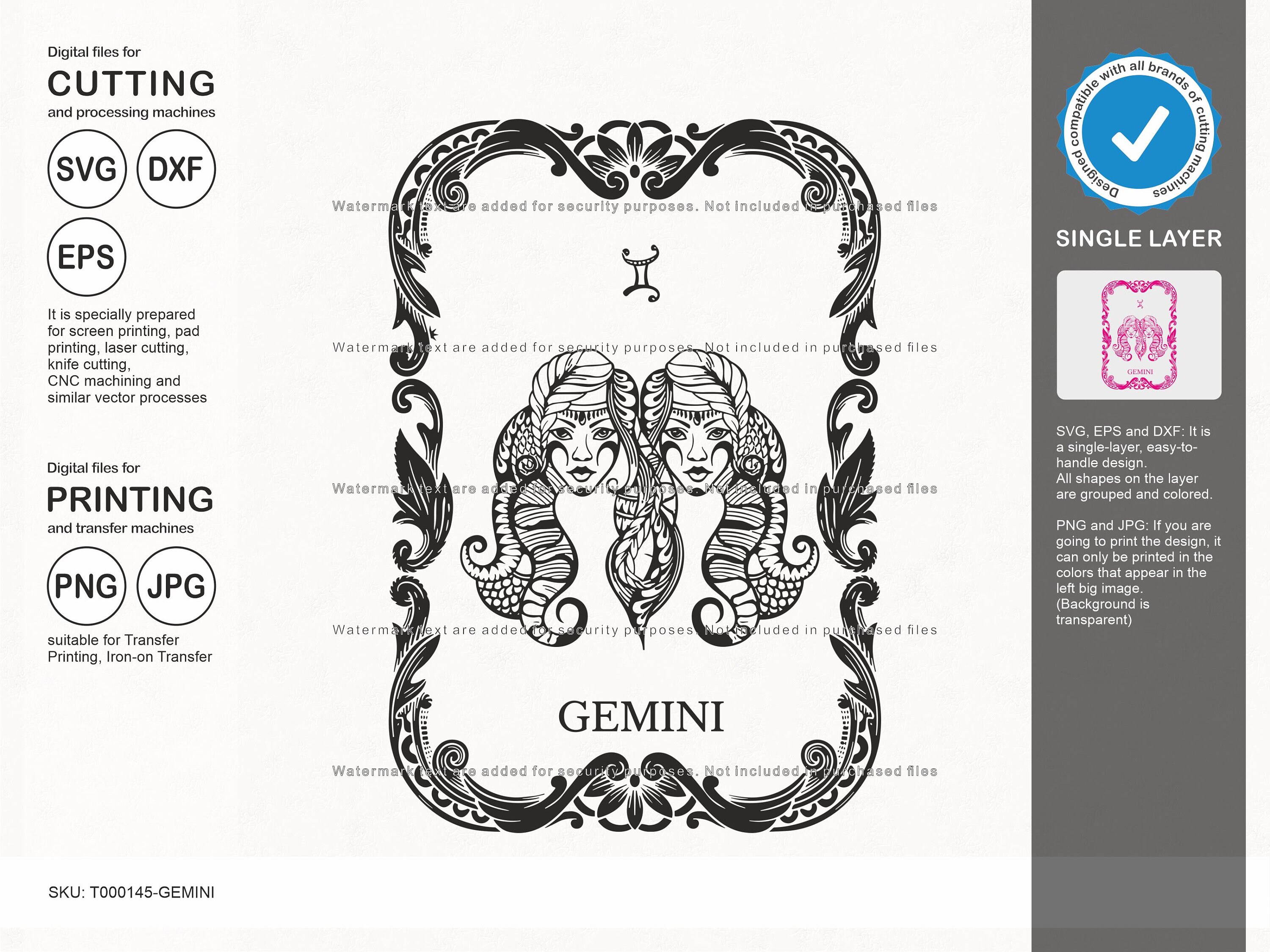 Gemini Svg Twins Zodiac Symbol Svg Gemini Zodiac Sign Svg - Etsy