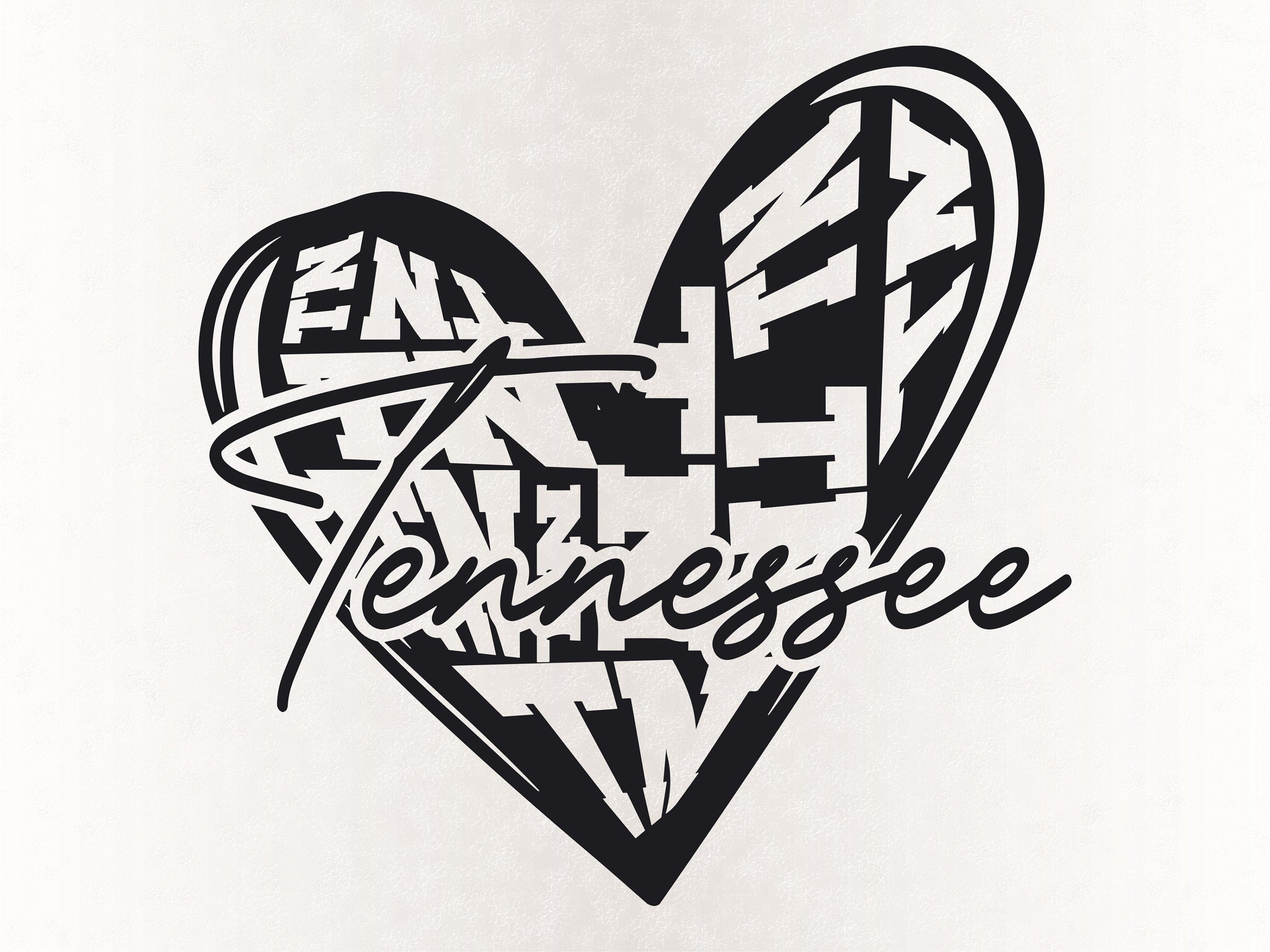 TN Tennessee State Typography Bundle Svg, Tennessee State Bundle Svg ...