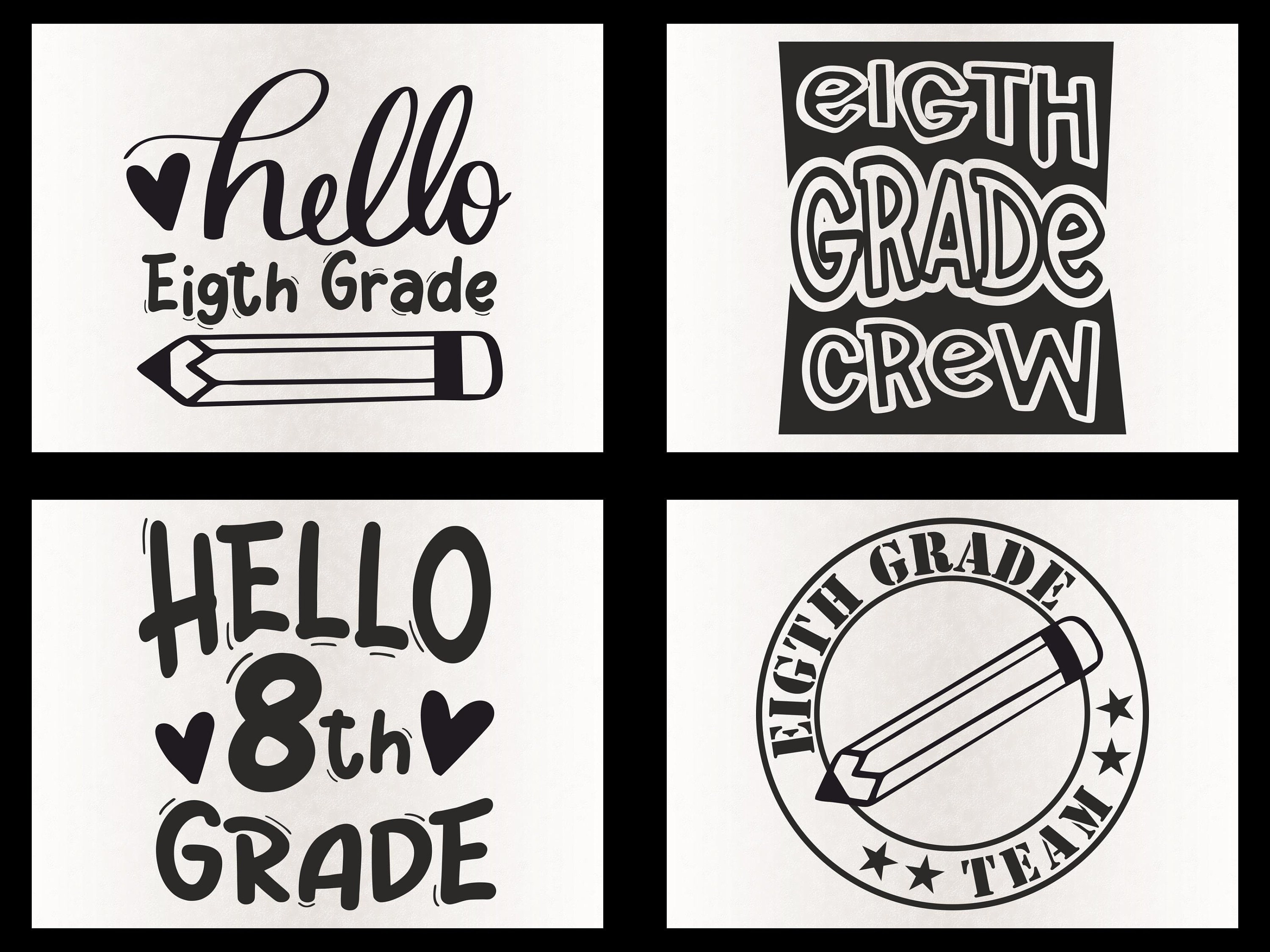 Eighth Grade Bundle Svg, 8th Grade Bundle Svg, Digital Cut Files ...