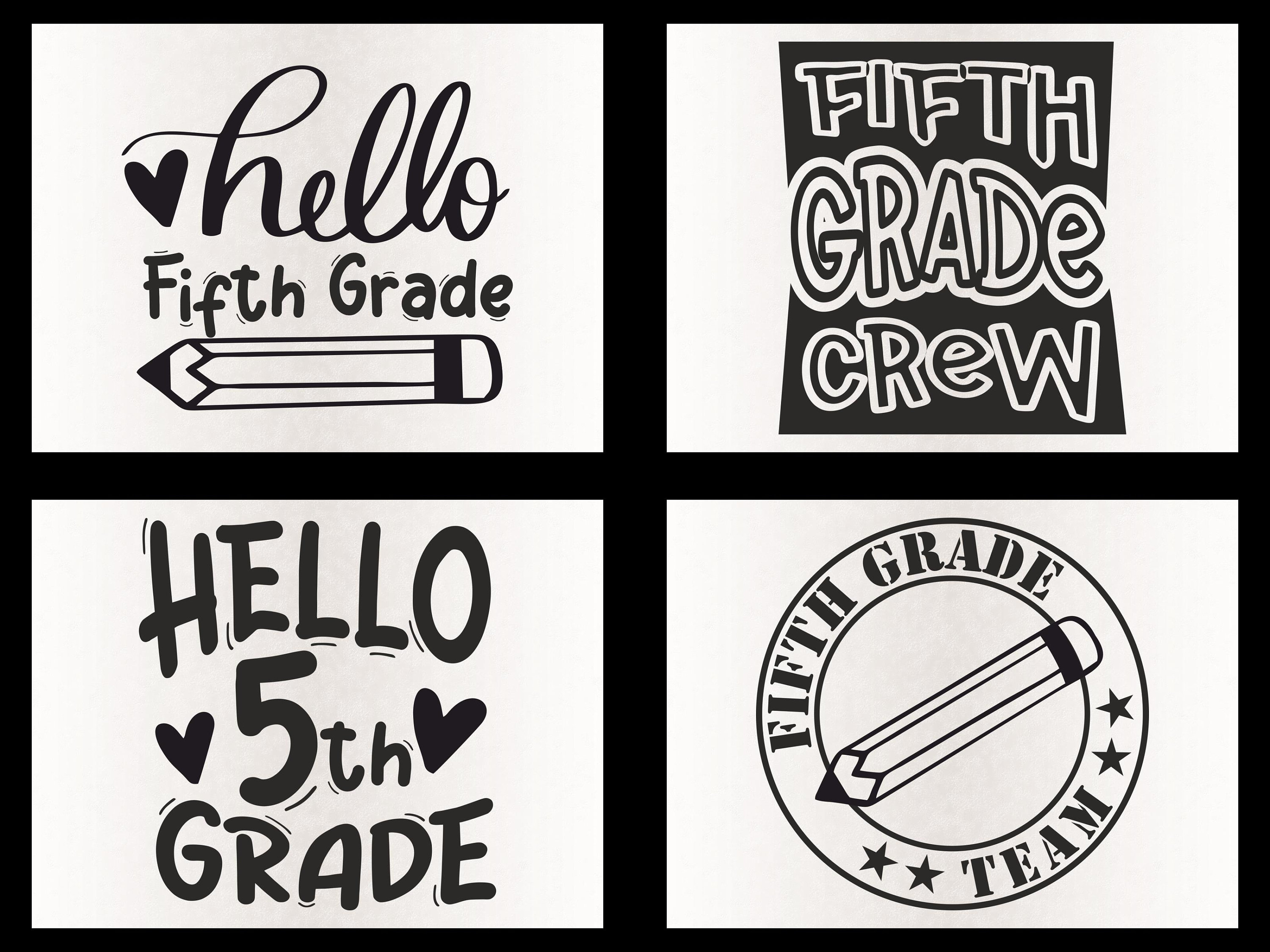 Fifth Grade Bundle Svg 5th Grade Bundle Svg Digital Cut - Etsy
