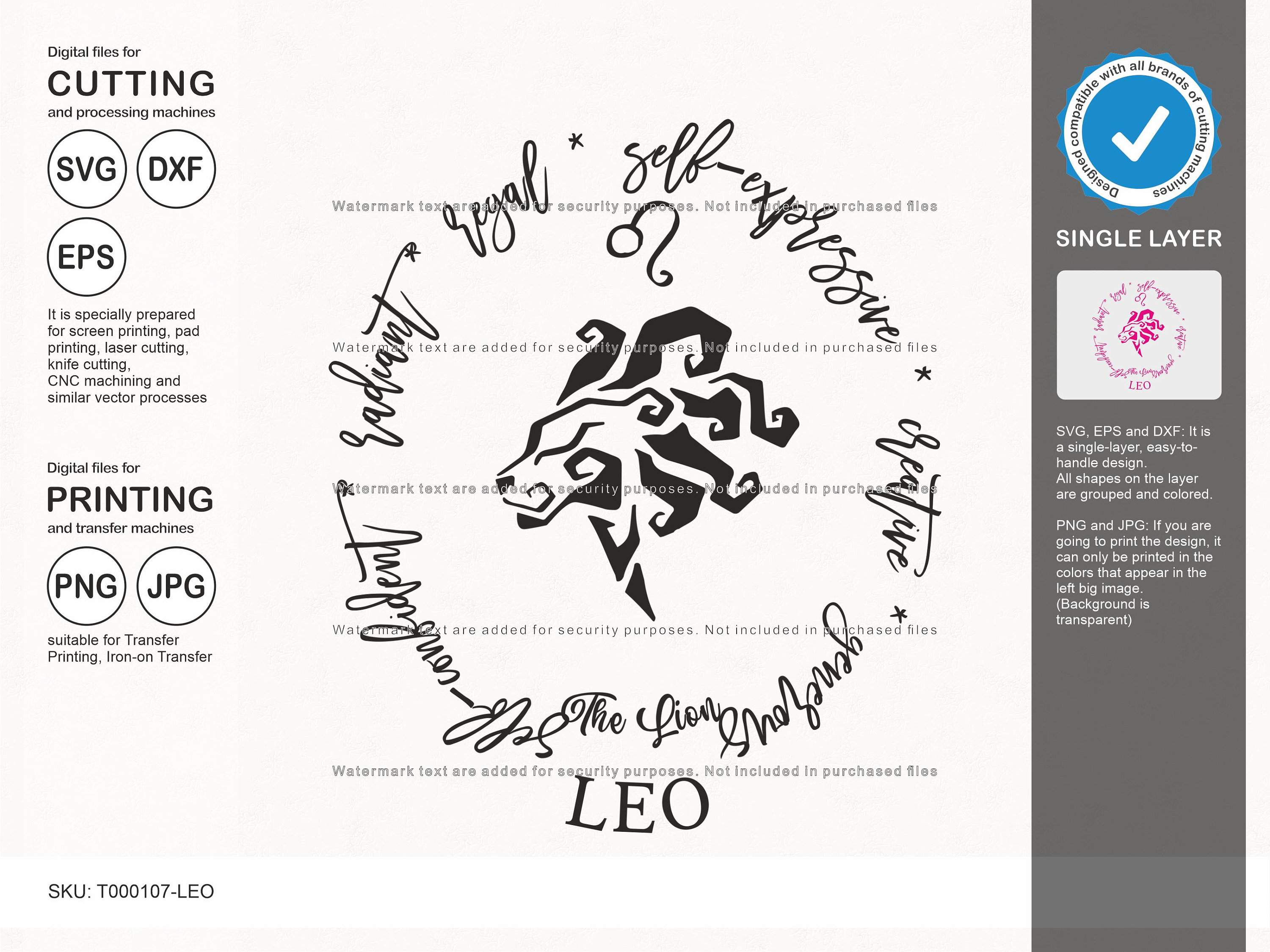 Leo Svg Lion Zodiac Symbol Svg Leo Zodiac Sign Svg 9-pack - Etsy