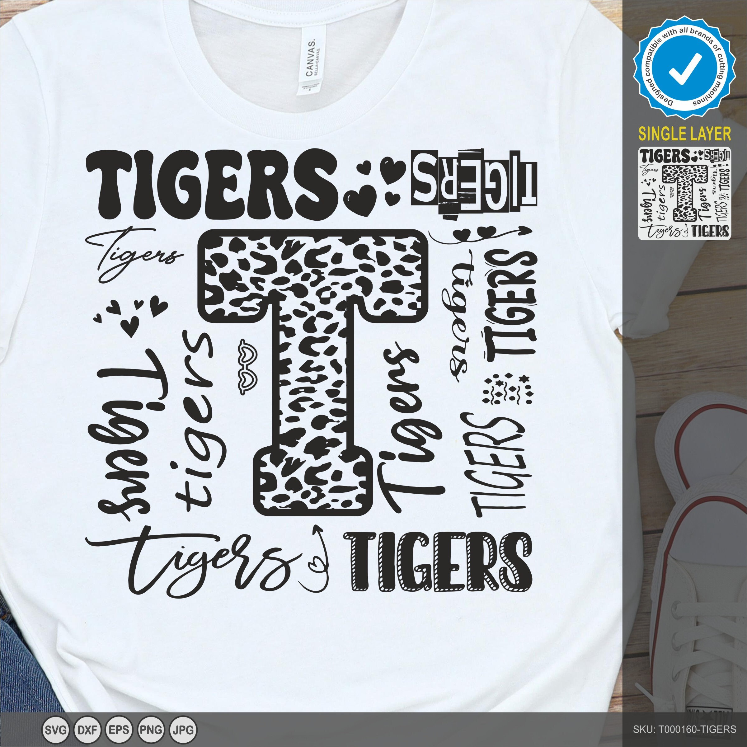 Tigers Svg, Tigers Typography 4 Sports Svg Mascot Pack, Tigers ...