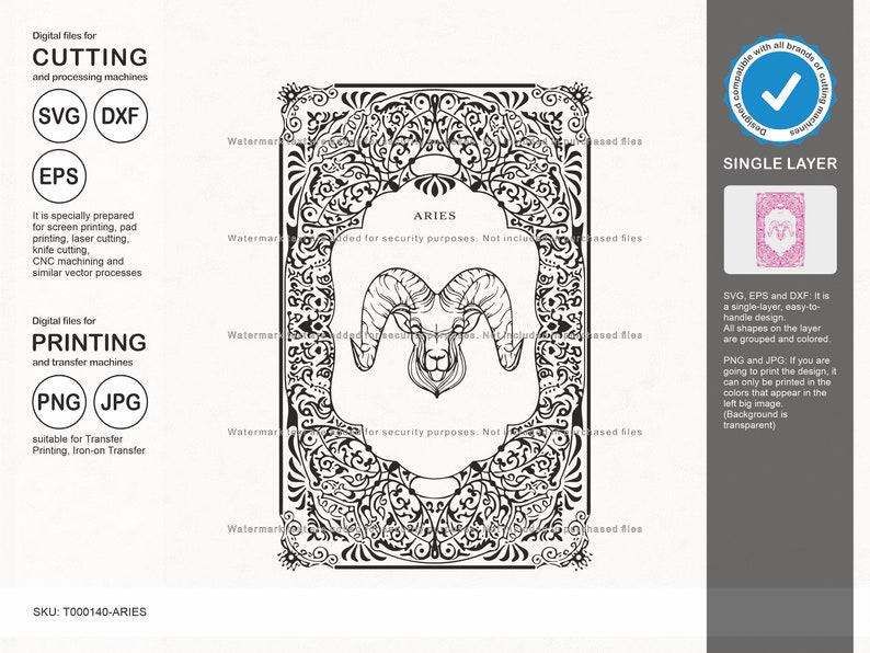 Aries Svg, Ram Zodiac Symbol Svg, Aries Zodiac Sign Svg, 9-pack Aries ...