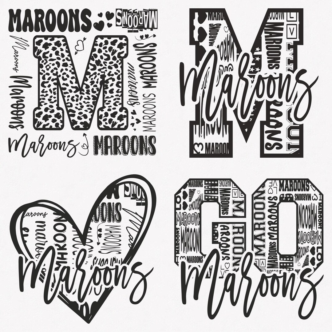 Maroons Svg, Maroons Typography 4 Sports Svg Mascot Pack, Maroons ...