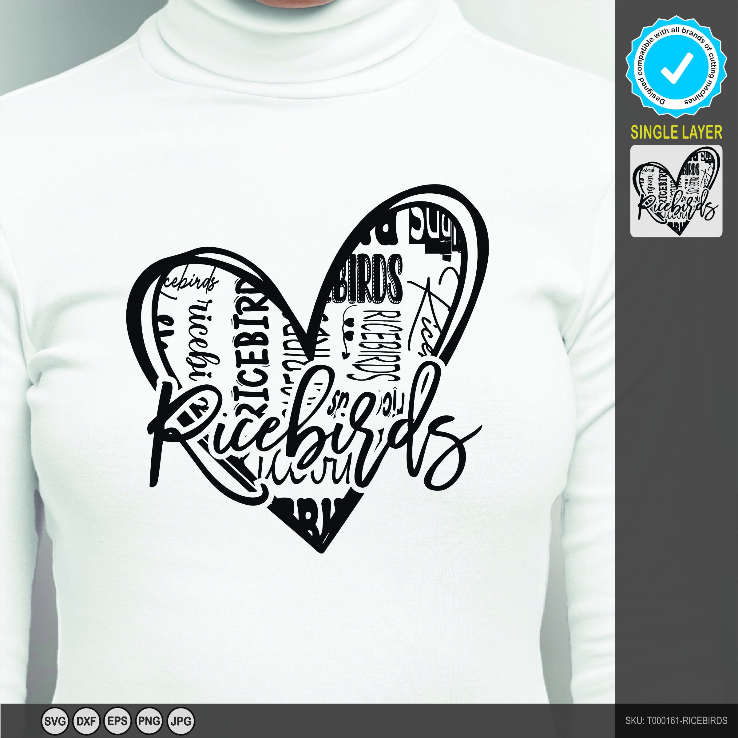 Ricebirds Svg, Ricebirds Typography 4 Sports Svg Mascot Pack, Ricebirds ...