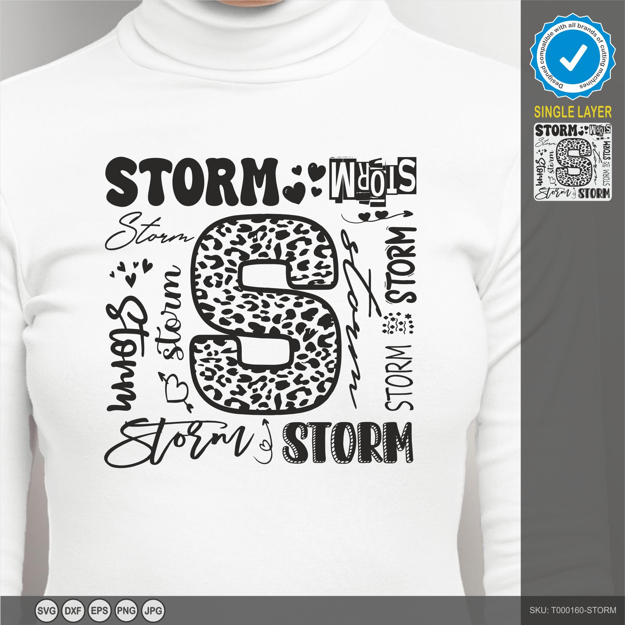 Storm Svg, Storm Typography 4 Sports Svg Mascot Pack, Storm Typography ...