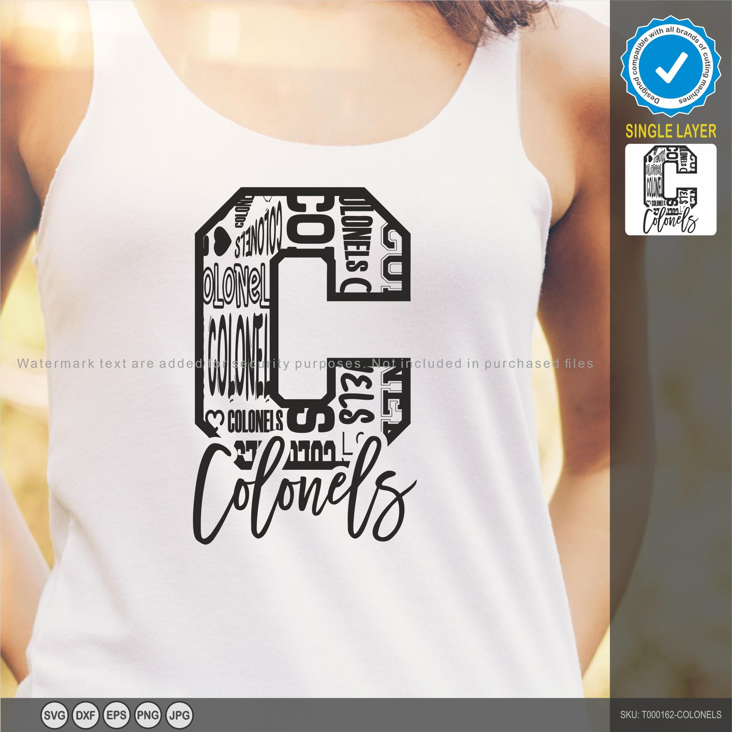 Colonels Svg, Colonels Typography 4 Sports Svg Mascot Pack, Colonels ...