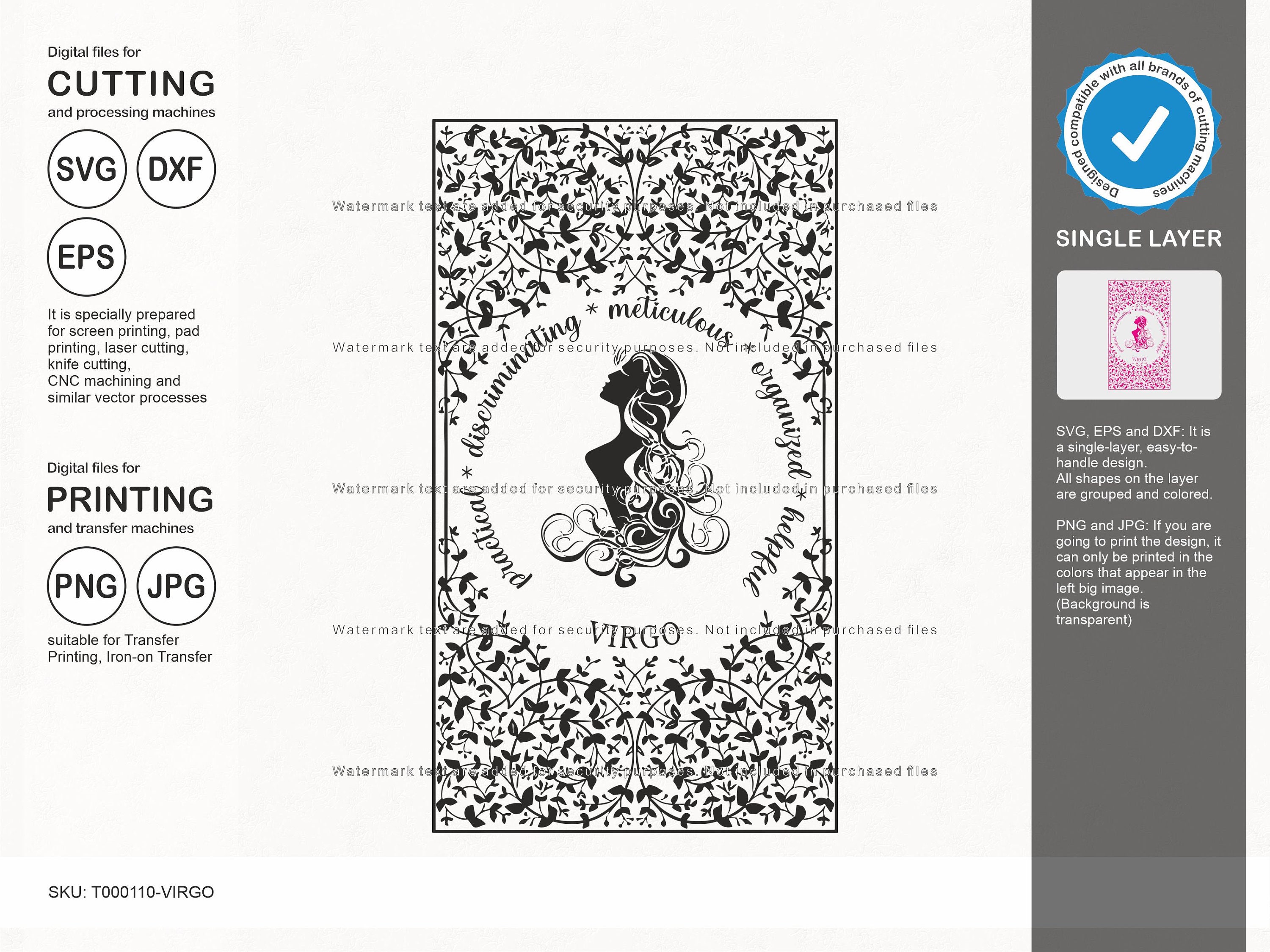 Virgo Svg, Virgin Zodiac Symbol Svg, Virgo Zodiac Sign Svg, 9-pack ...