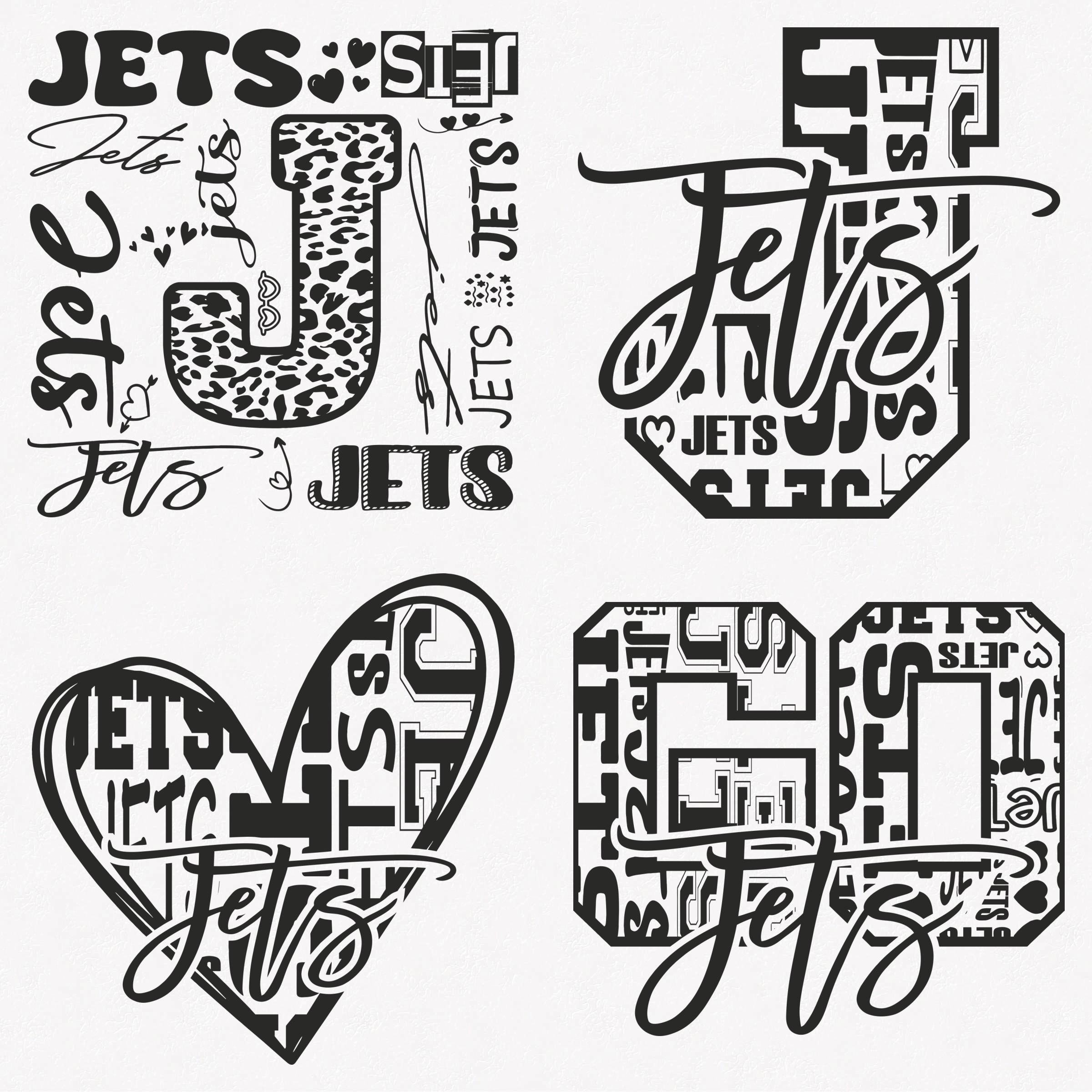 Jets Svg, Jets Typography 4 Sports Svg Mascot Pack, Jets Typography Svg ...