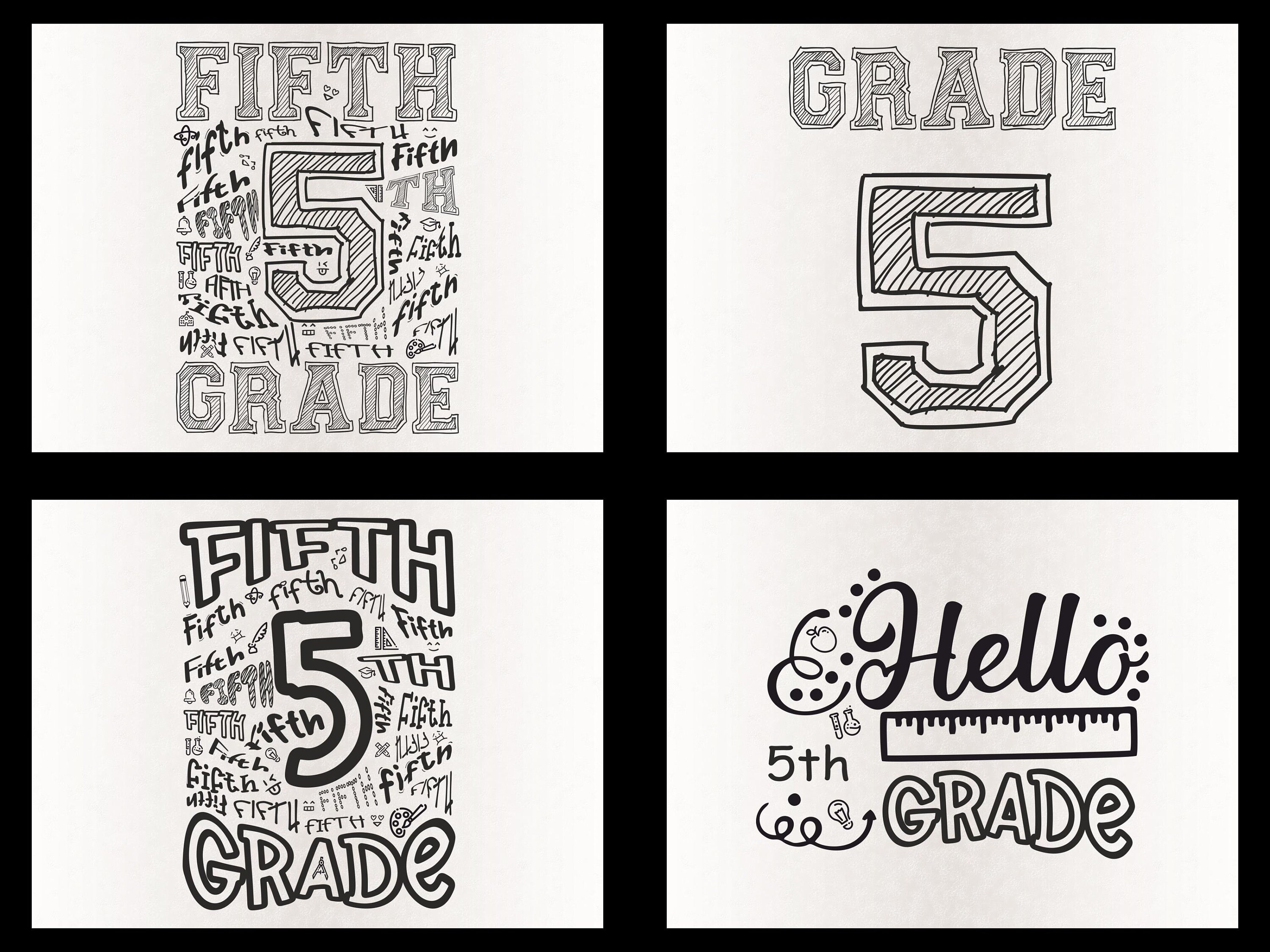 Fifth Grade Bundle Svg 5th Grade Bundle Svg Digital Cut - Etsy