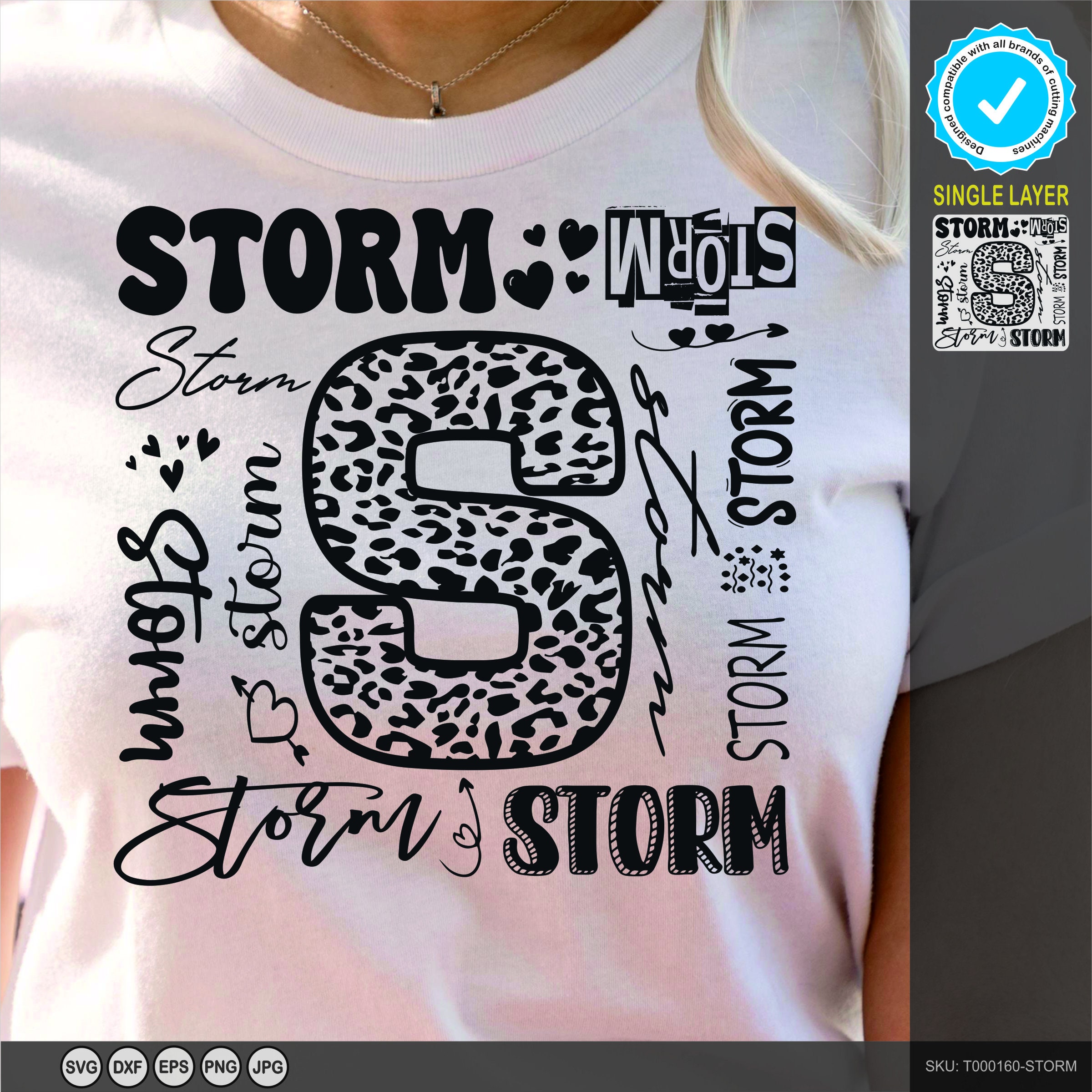 Storm Svg, Storm Typography 4 Sports Svg Mascot Pack, Storm Typography ...