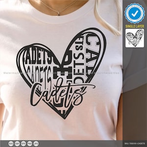 Cadets Svg, Cadets Typography 4 Sports Svg Mascot Pack, Cadets ...